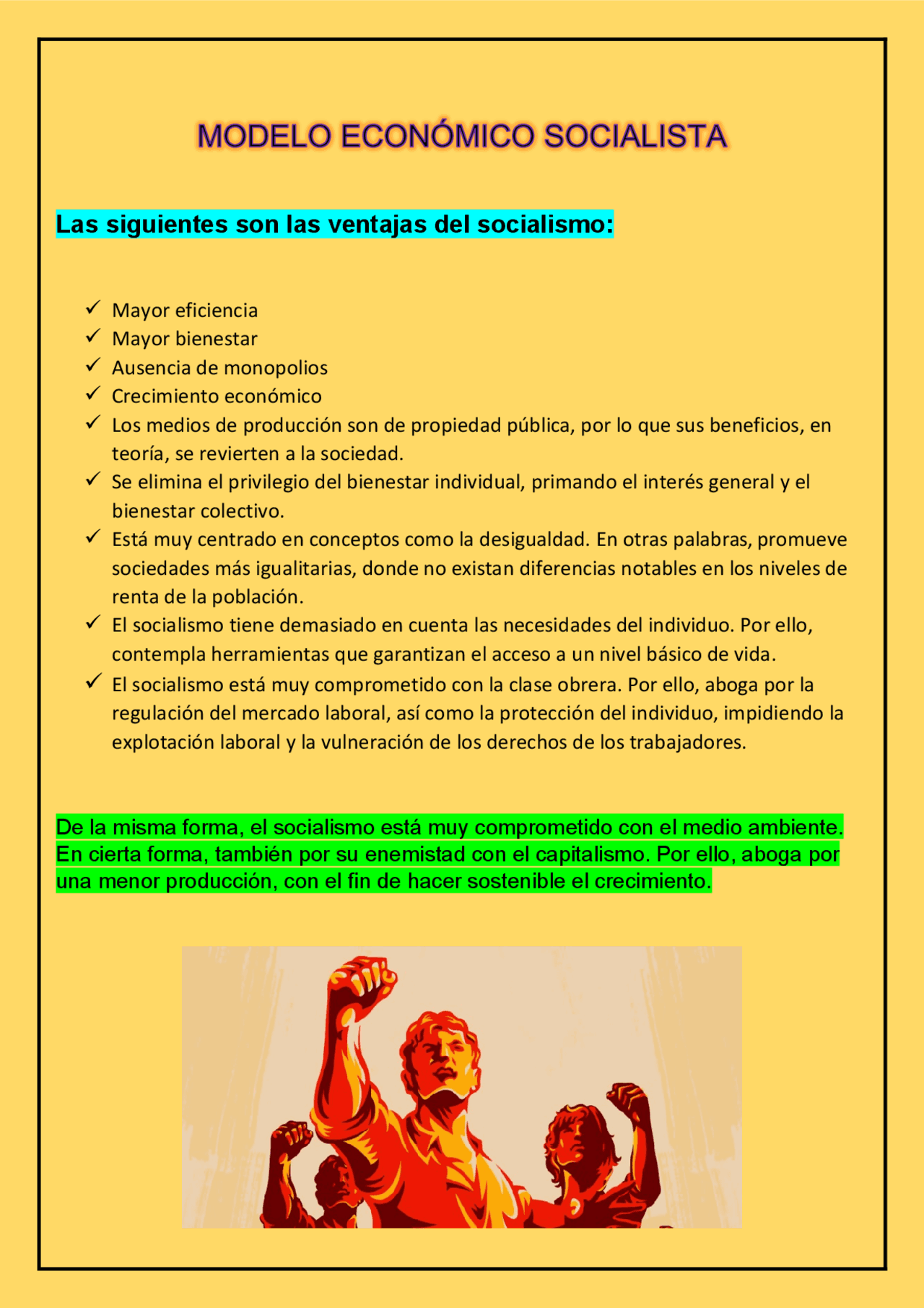 Modelo Económico Socialista | Apuntes de Derecho Civil | Docsity