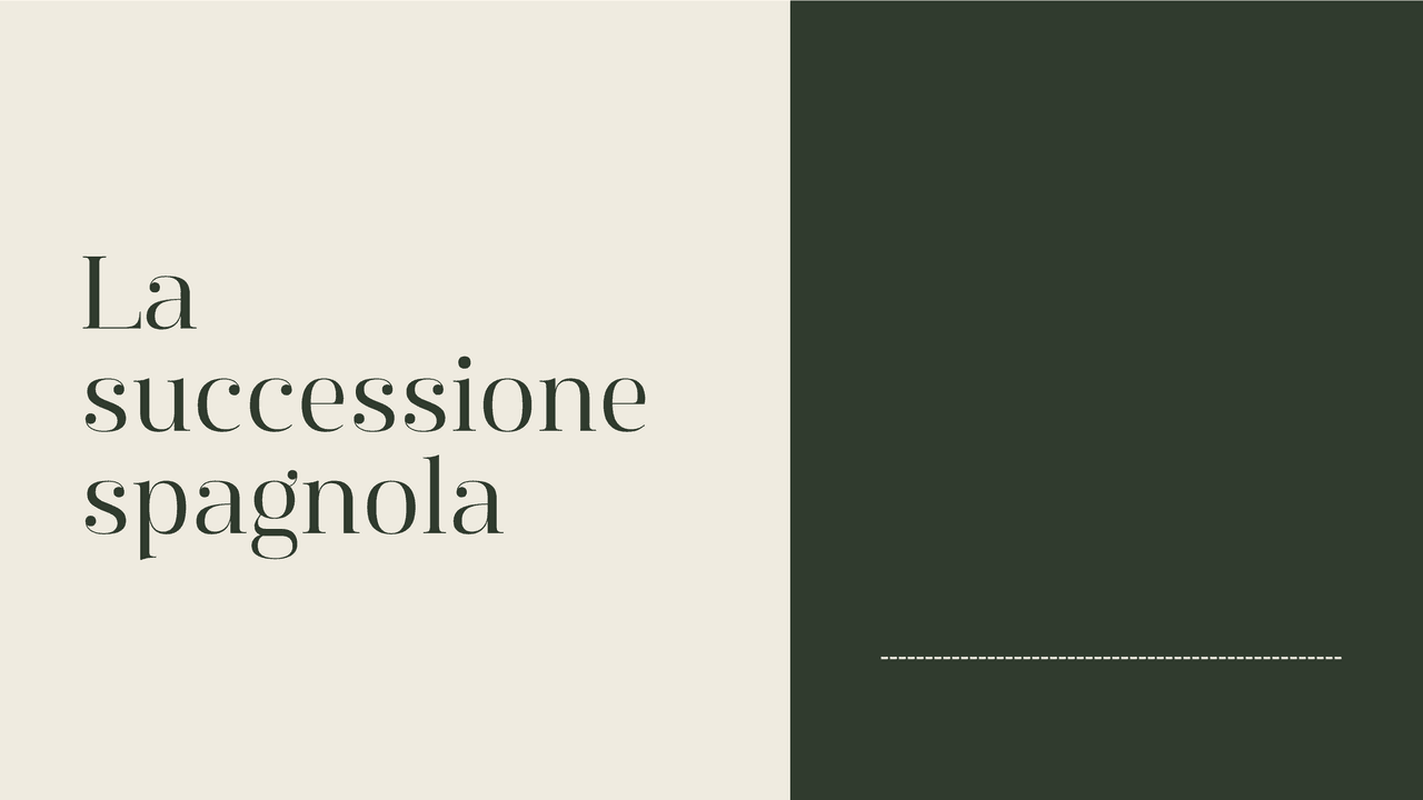 Successione Spagnola Schemi E Mappe Concettuali Di Storia Docsity