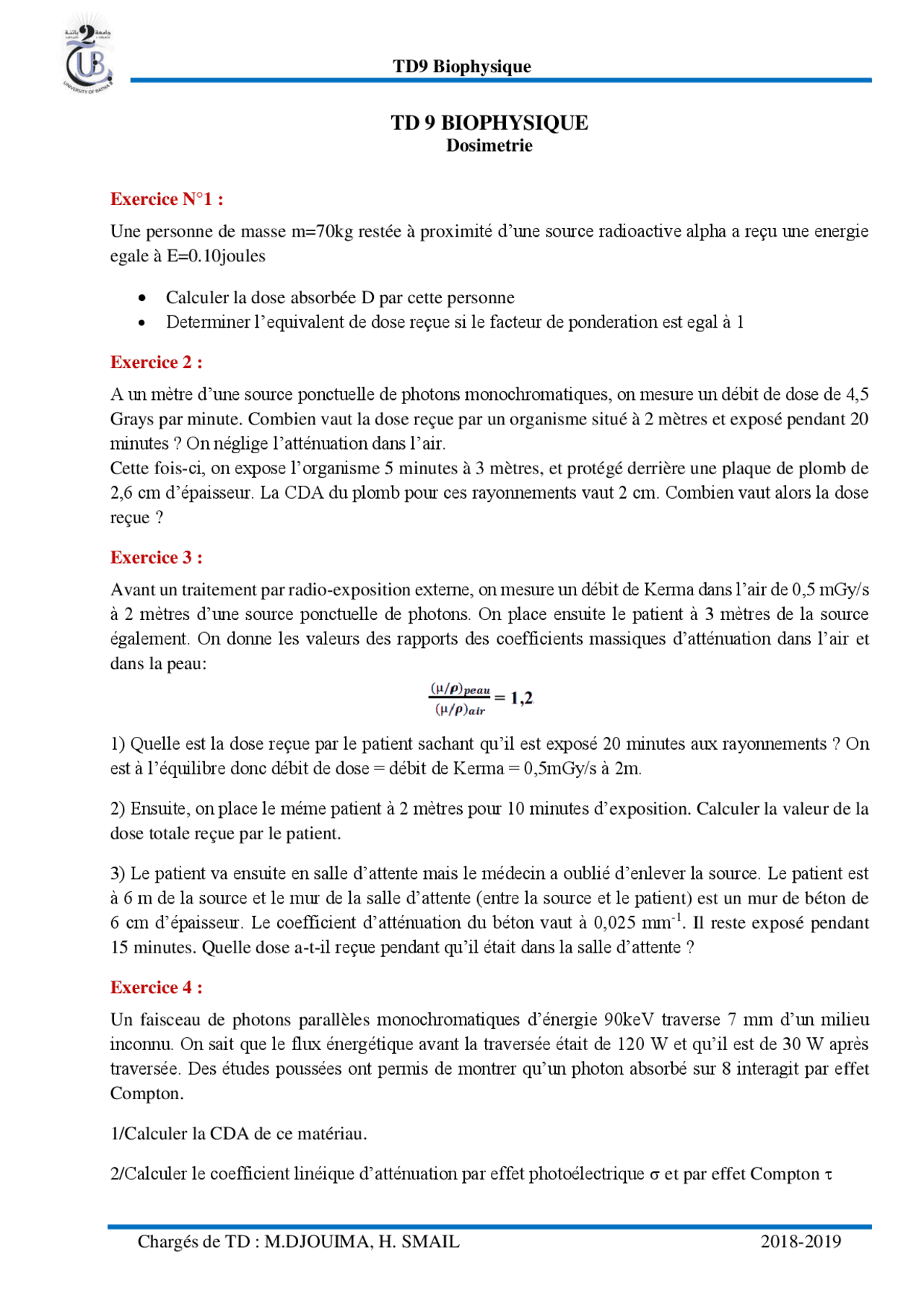 La Dosimetrie En Radiologie Lectures Physique Médicale Docsity