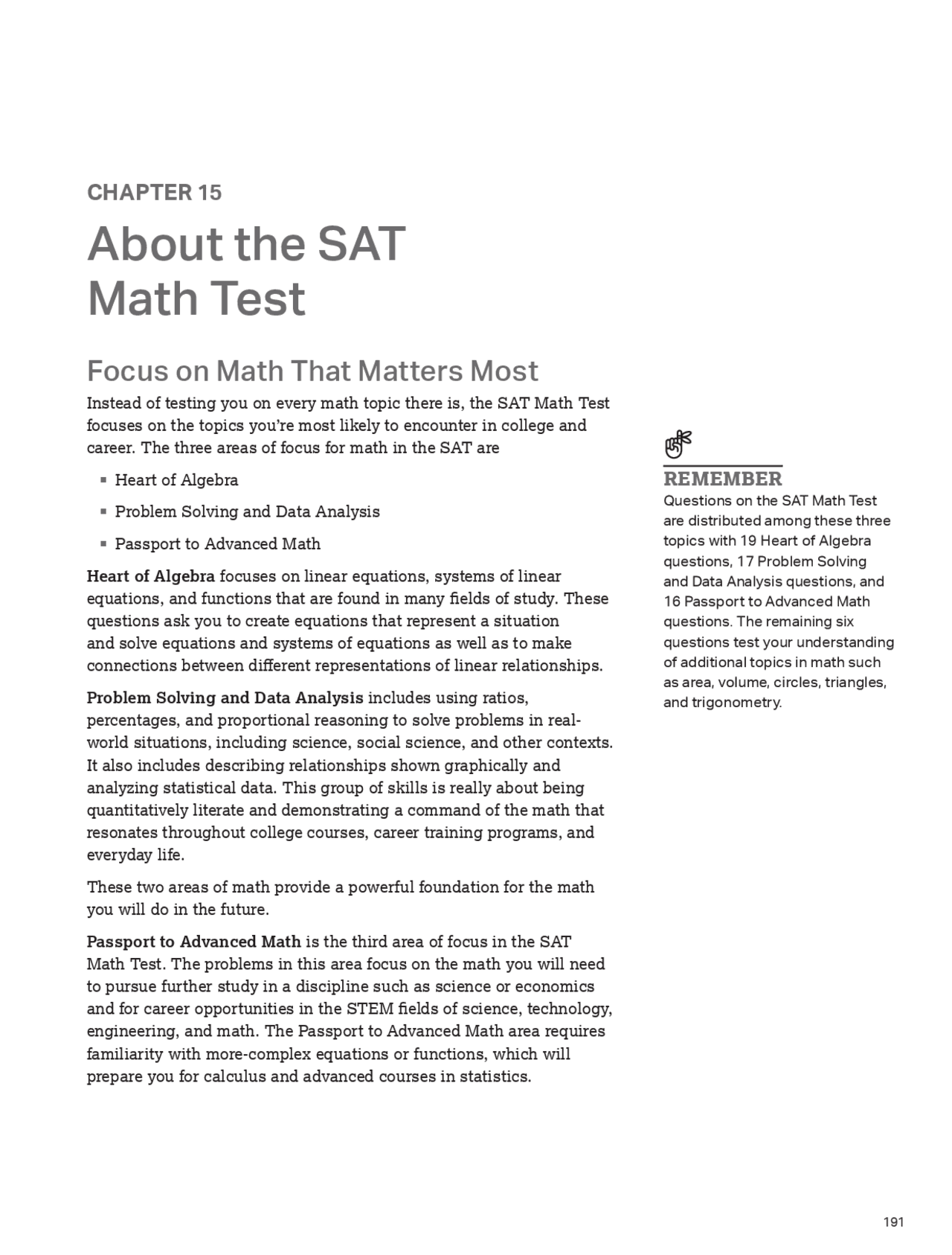 Official SAT Study Guide_ About the SAT Math Test | Quizzes Mathematics ...