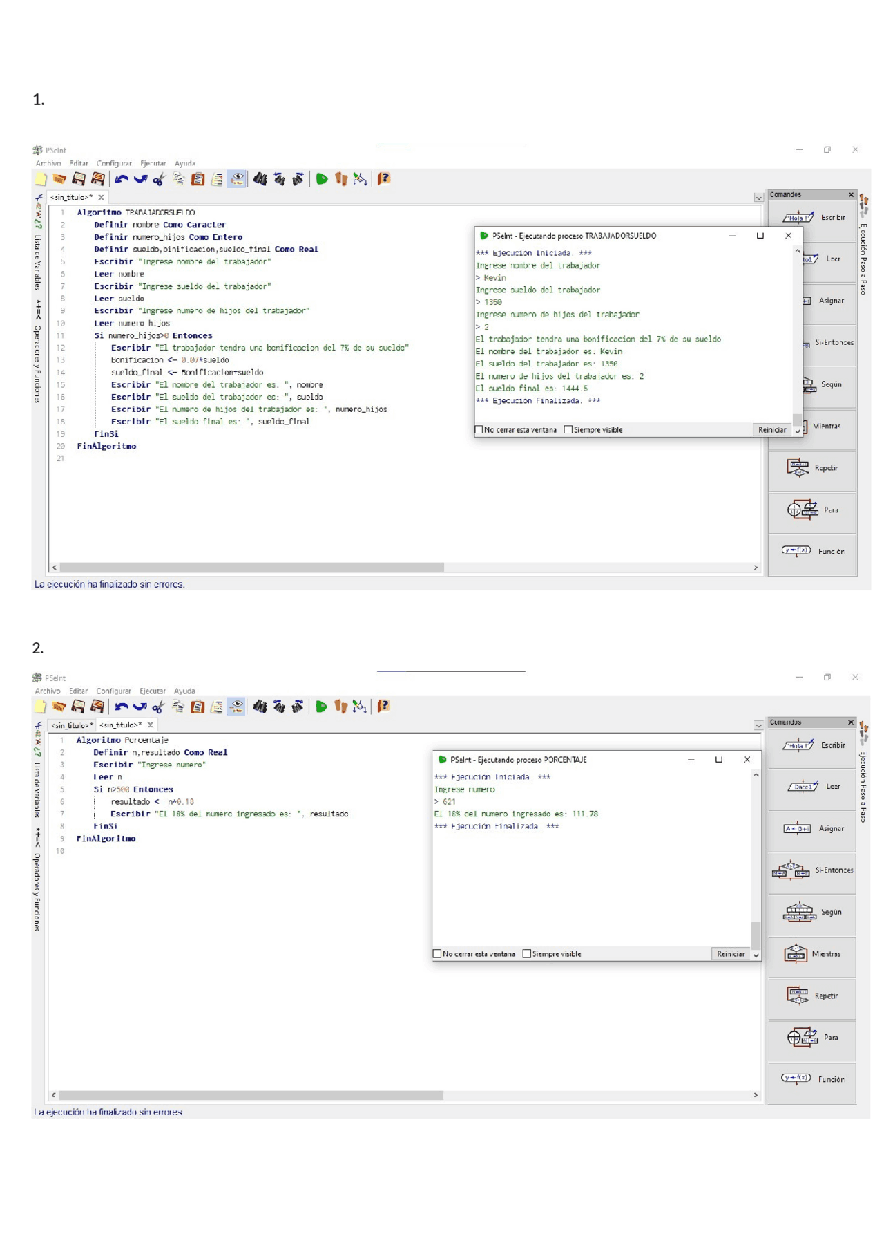 Ejercicios De Algoritmos Ejercicios De Algoritmos Y Programación