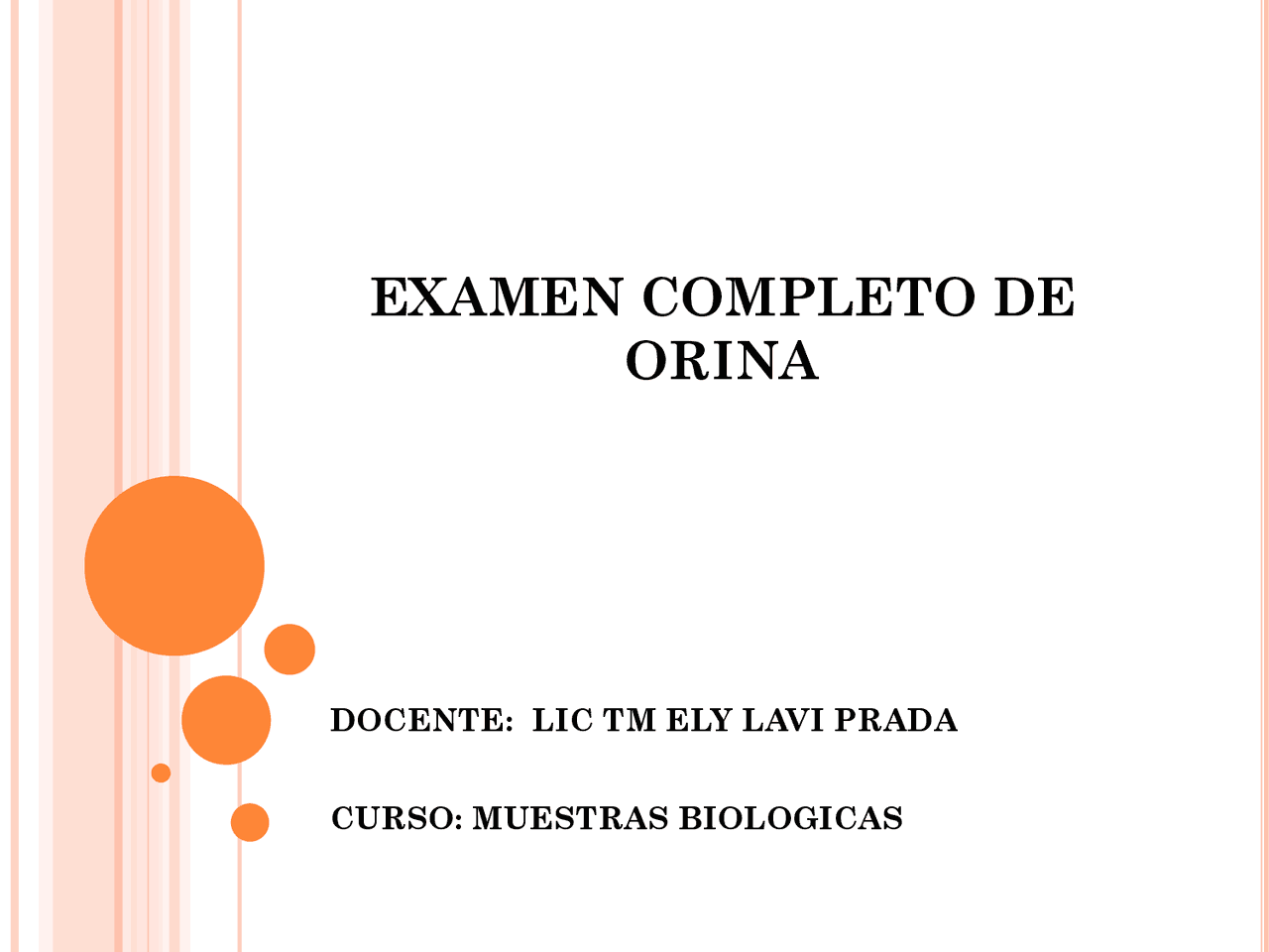Muestras Biológicas De Orina Y Sangre Diapositivas De Biología Docsity