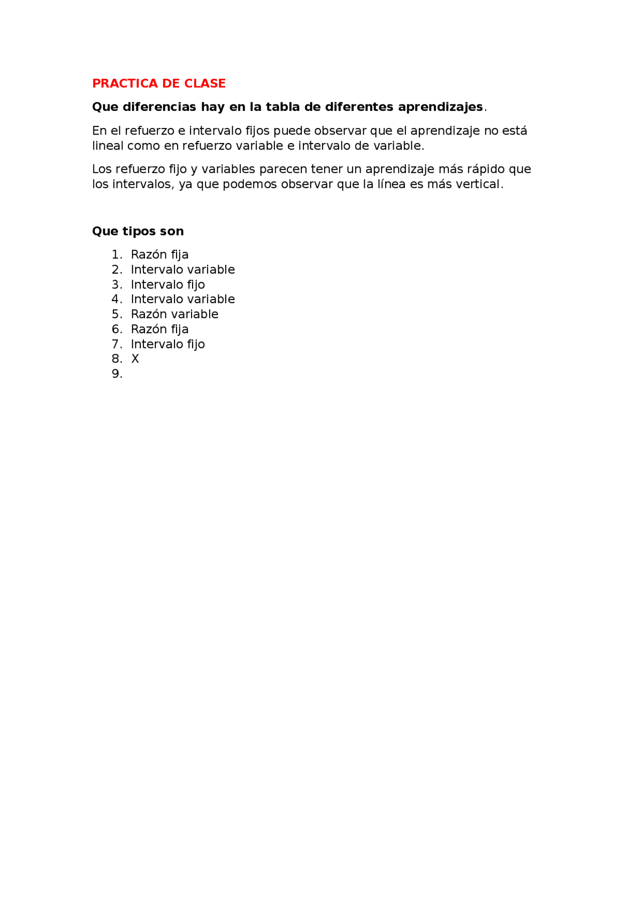 Practica De Aprendizaje 1 Ejercicios De Procesos De Aprendizaje Docsity
