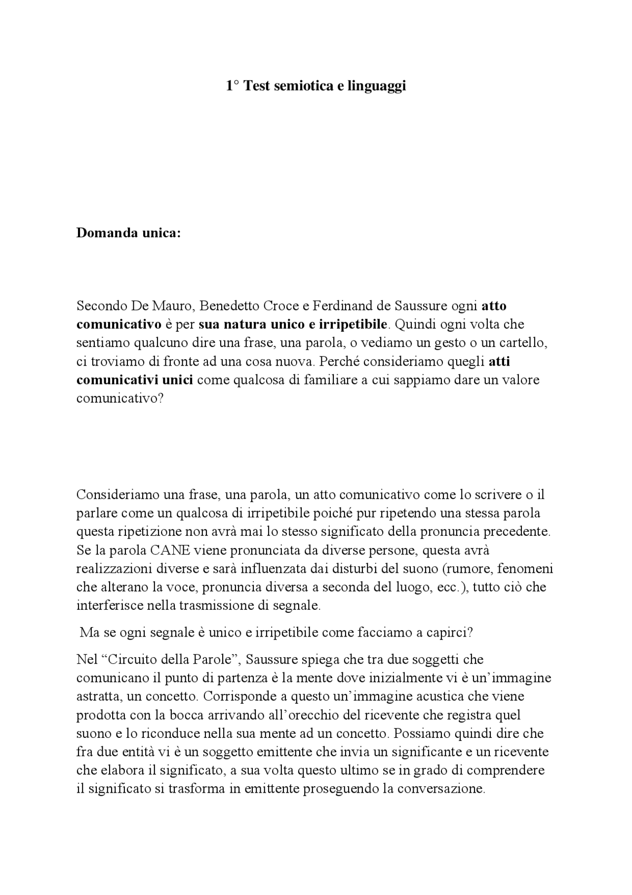 Esercizio Di Semiotica Schemi E Mappe Concettuali Di Semiotica Docsity