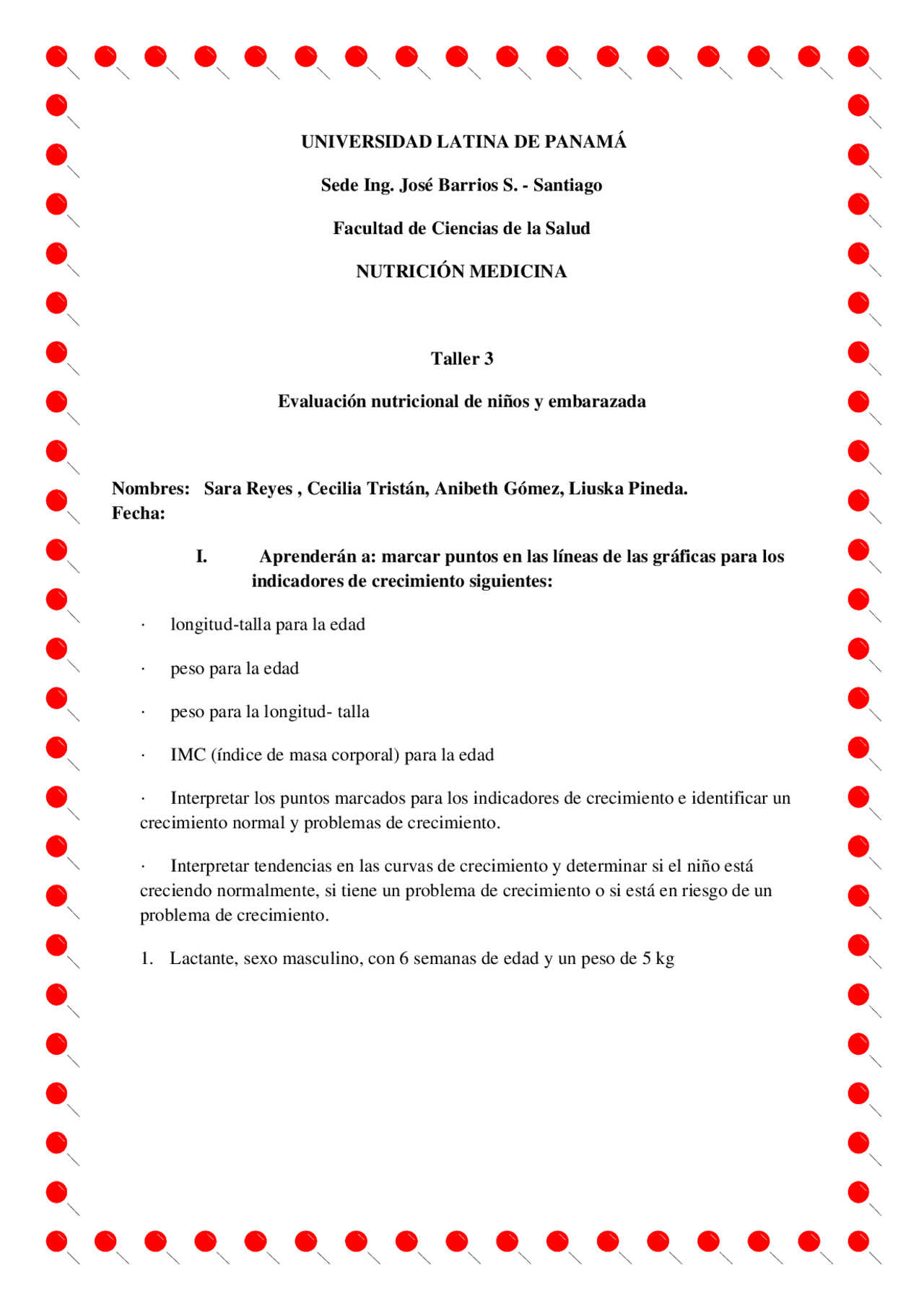 Taller 3 De Mutricion Ejercicios De Nutrición Docsity