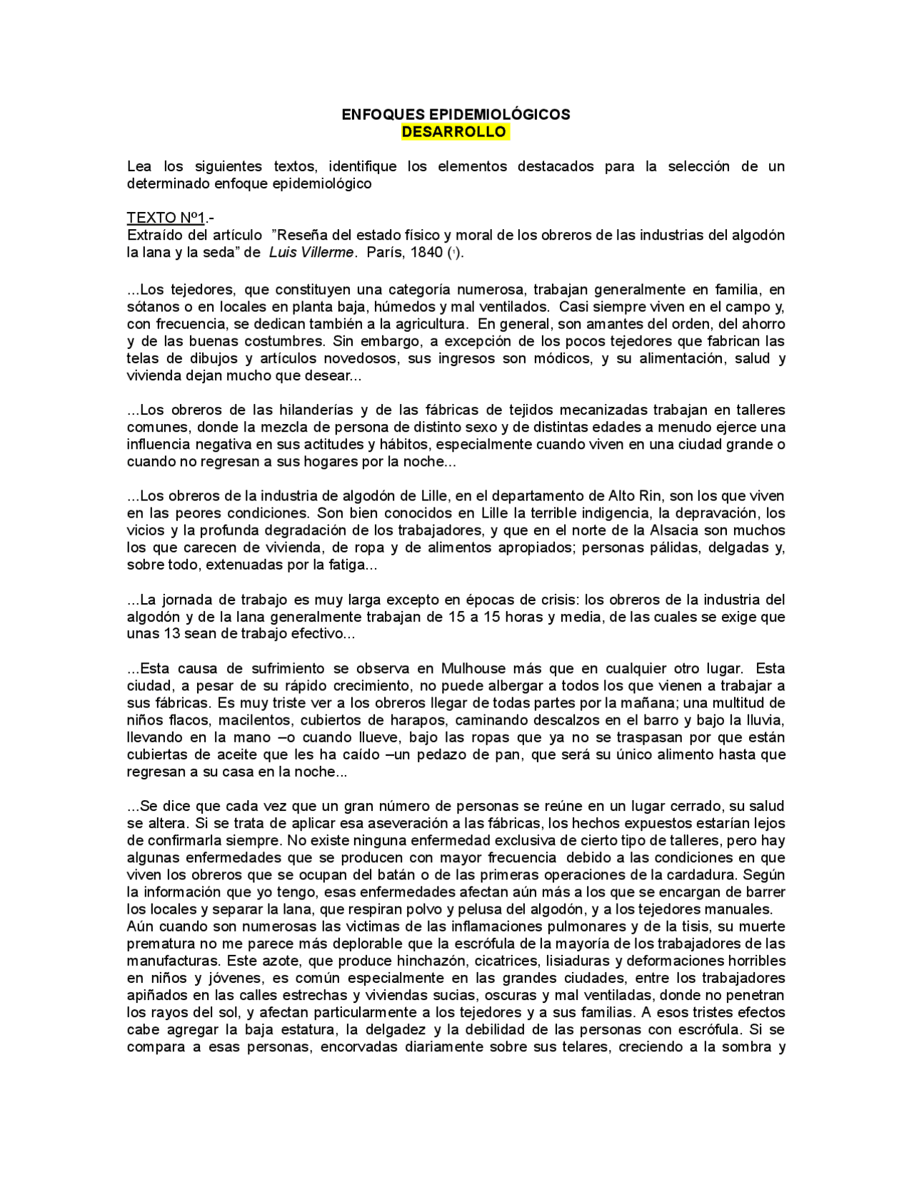 Ejercicios De Epidemiología Ejercicios De Epidemiología Docsity