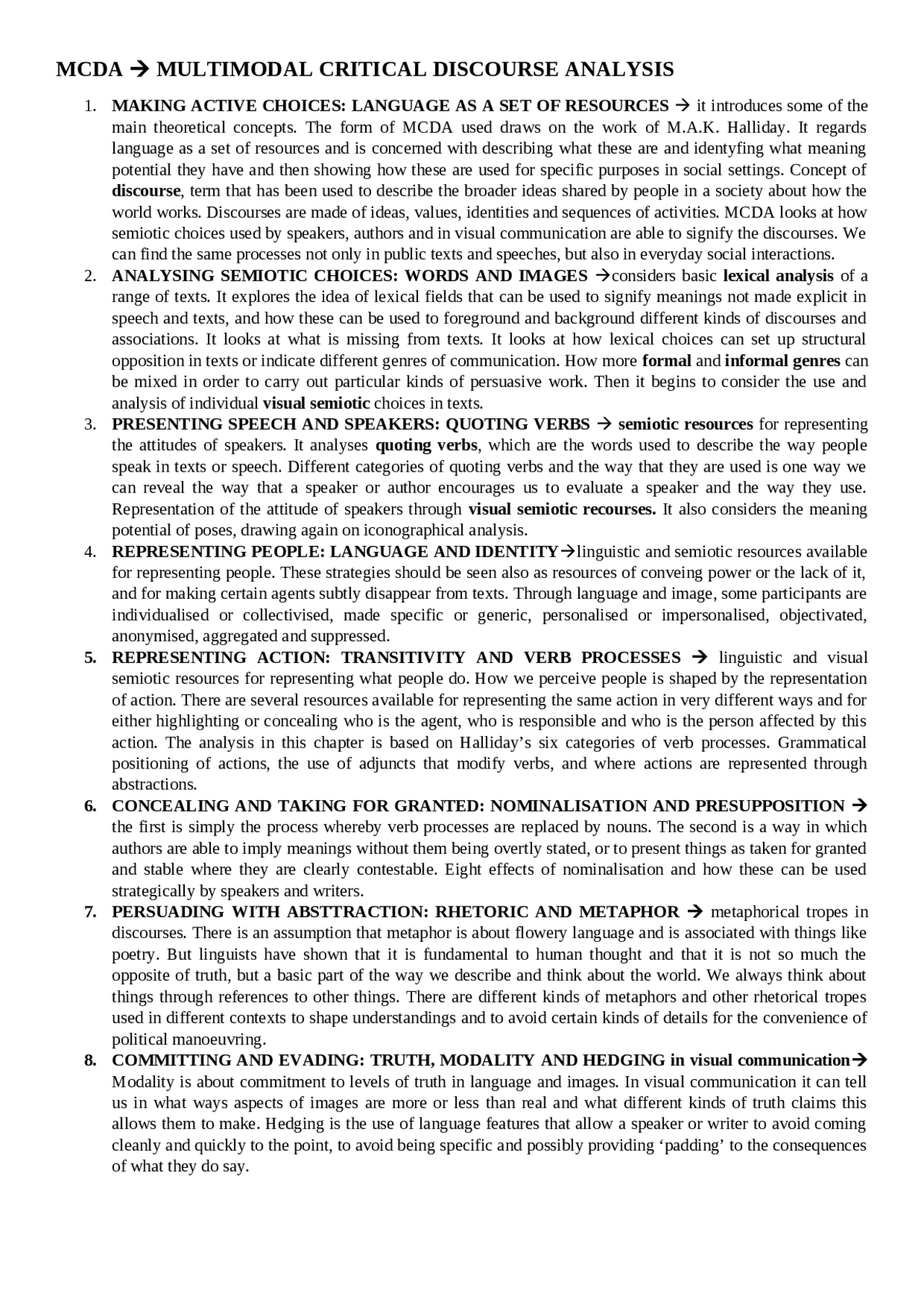 Riassunto del libro How to do Critical Discourse Analysis | Summaries of English Language | Docsity