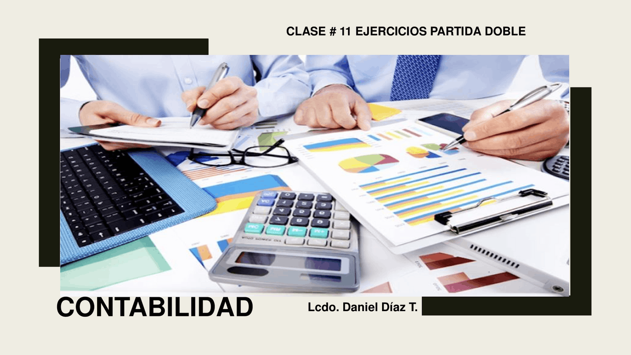Ejercicios de contabilidad resueltos | Diapositivas de Matemáticas | Docsity