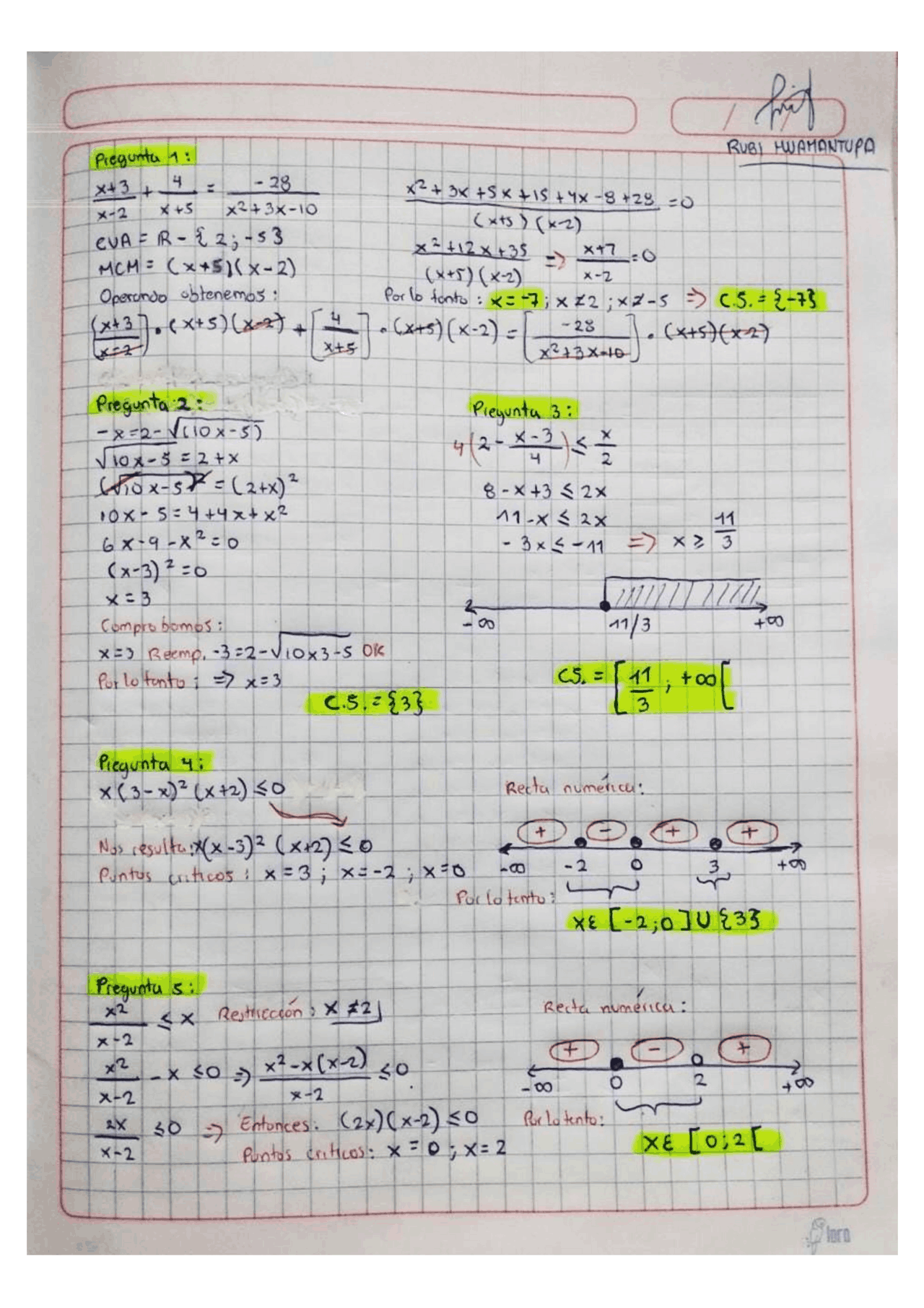 Fundamentos para el calculo | Ejercicios de Cálculo | Docsity