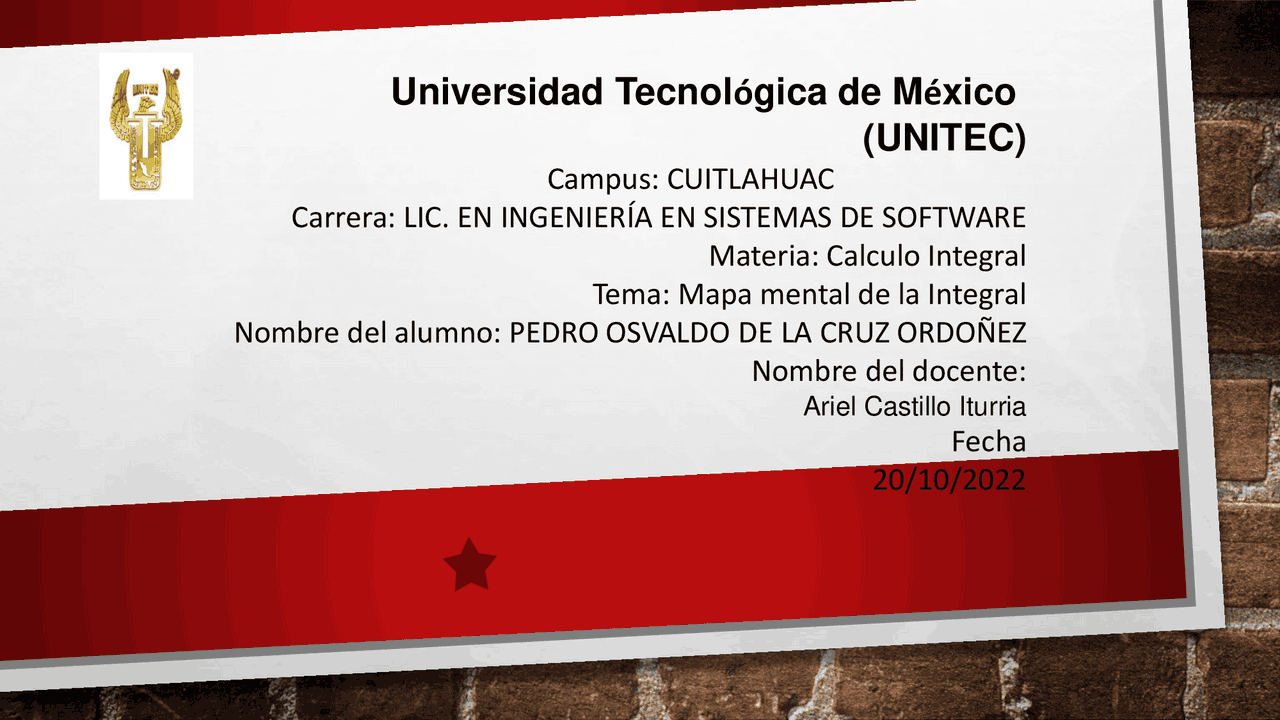 Mapa Mental - Cálculo Integral | Apuntes de Matemáticas | Docsity
