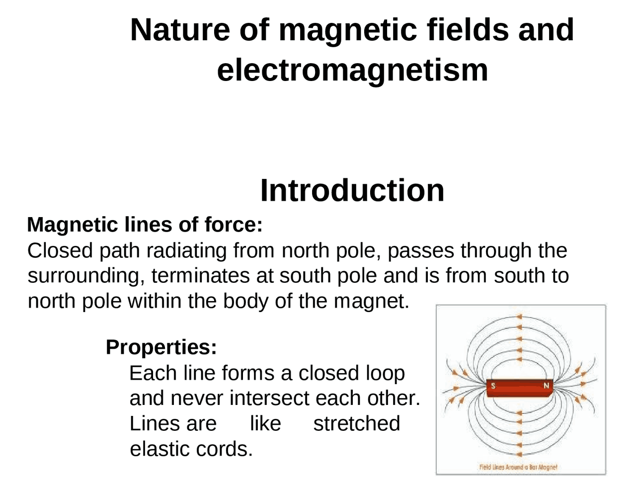 Nature Of Magnetic Fields And Electromagnetism Lecture Notes