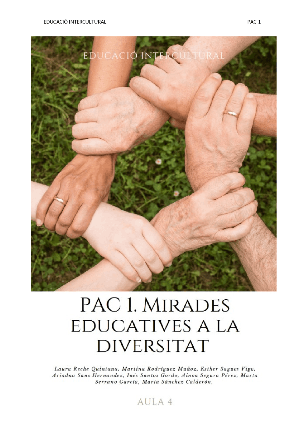 EducaciÓ Intercultural Ejercicios De Ciencias De La Educación Docsity