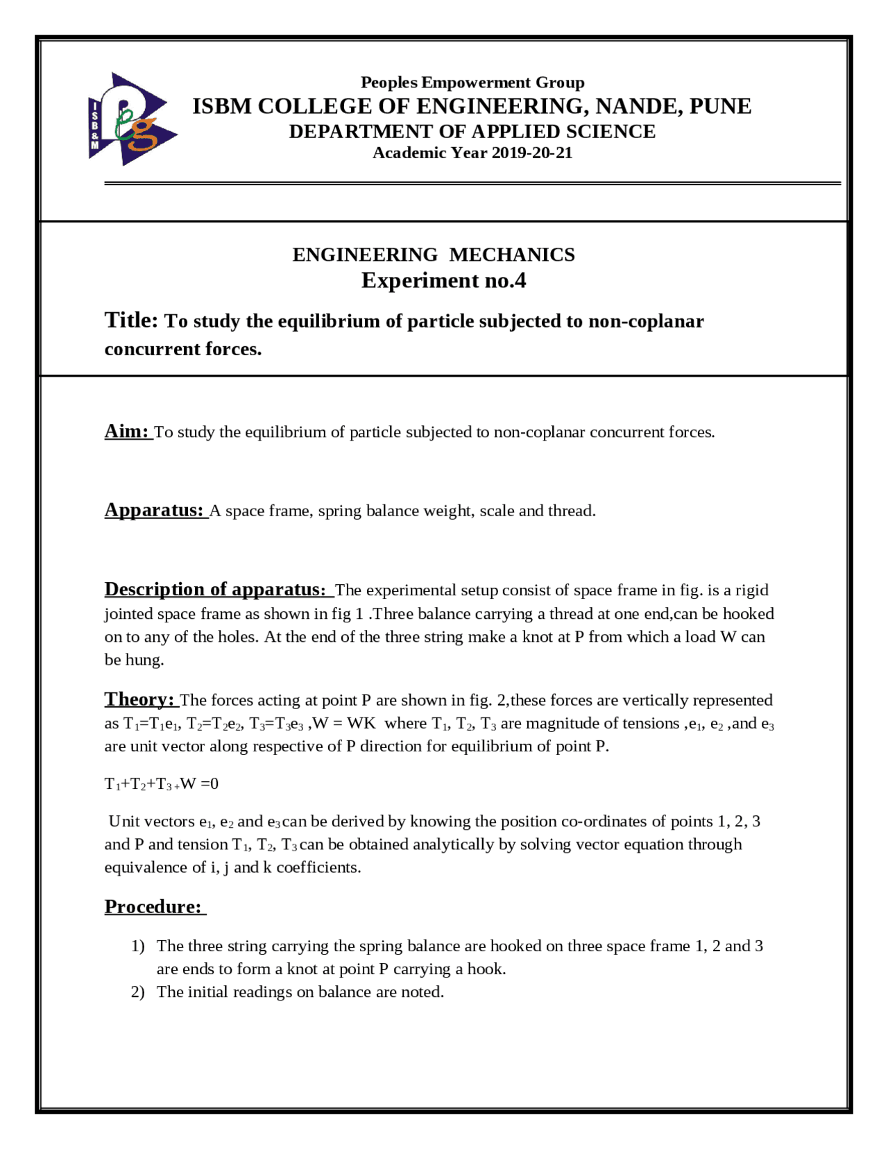 Mechanics - First Year Engineering | Study notes Mechanics | Docsity