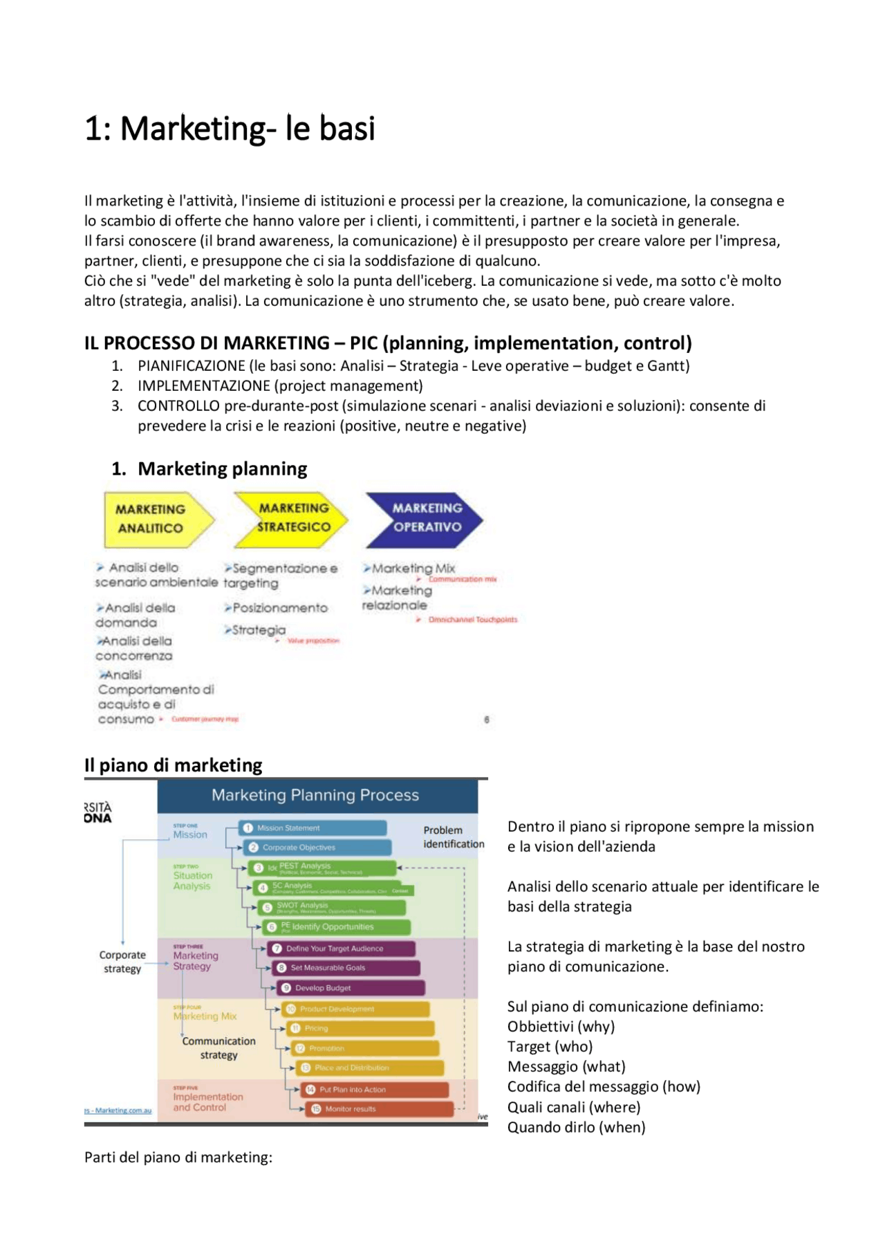 Marketing communications (slide + appunti + esercizi) | Dispense di Marketing | Docsity