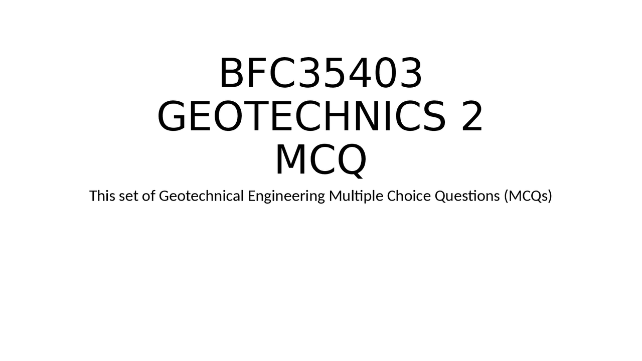 Geotechnic Guides To Surveying Slides Geotechnical Engineering Docsity