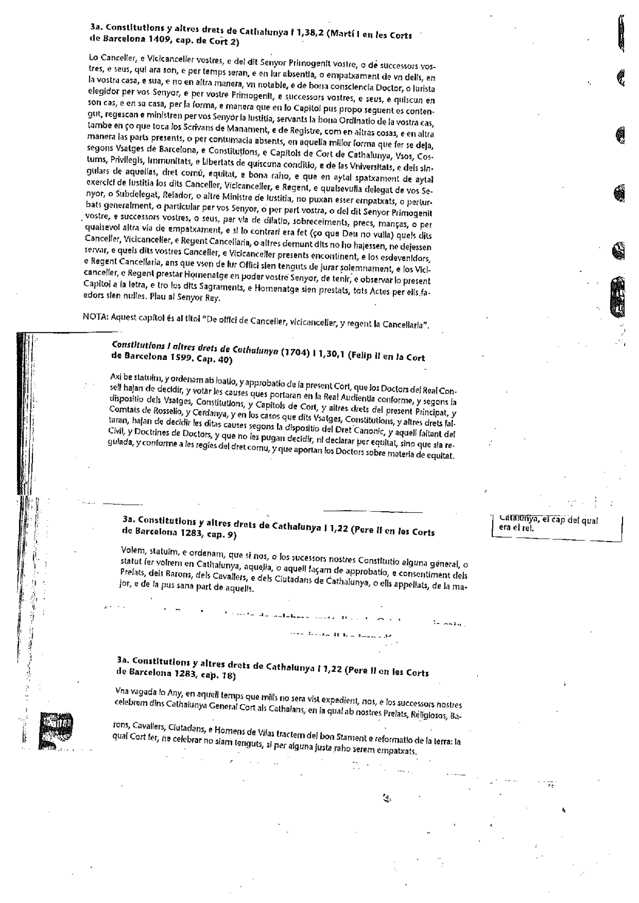 Historia Del Dret Textos De Catalunya Exercici Ejercicios De Historia