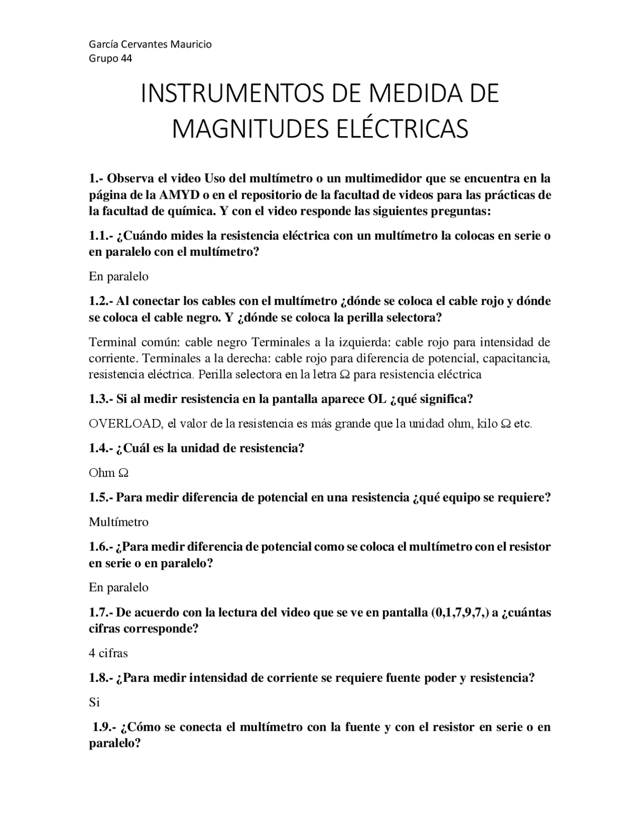 INSTRUMENTOS DE MEDIDA DE MAGNITUD | Ejercicios de Física | Docsity