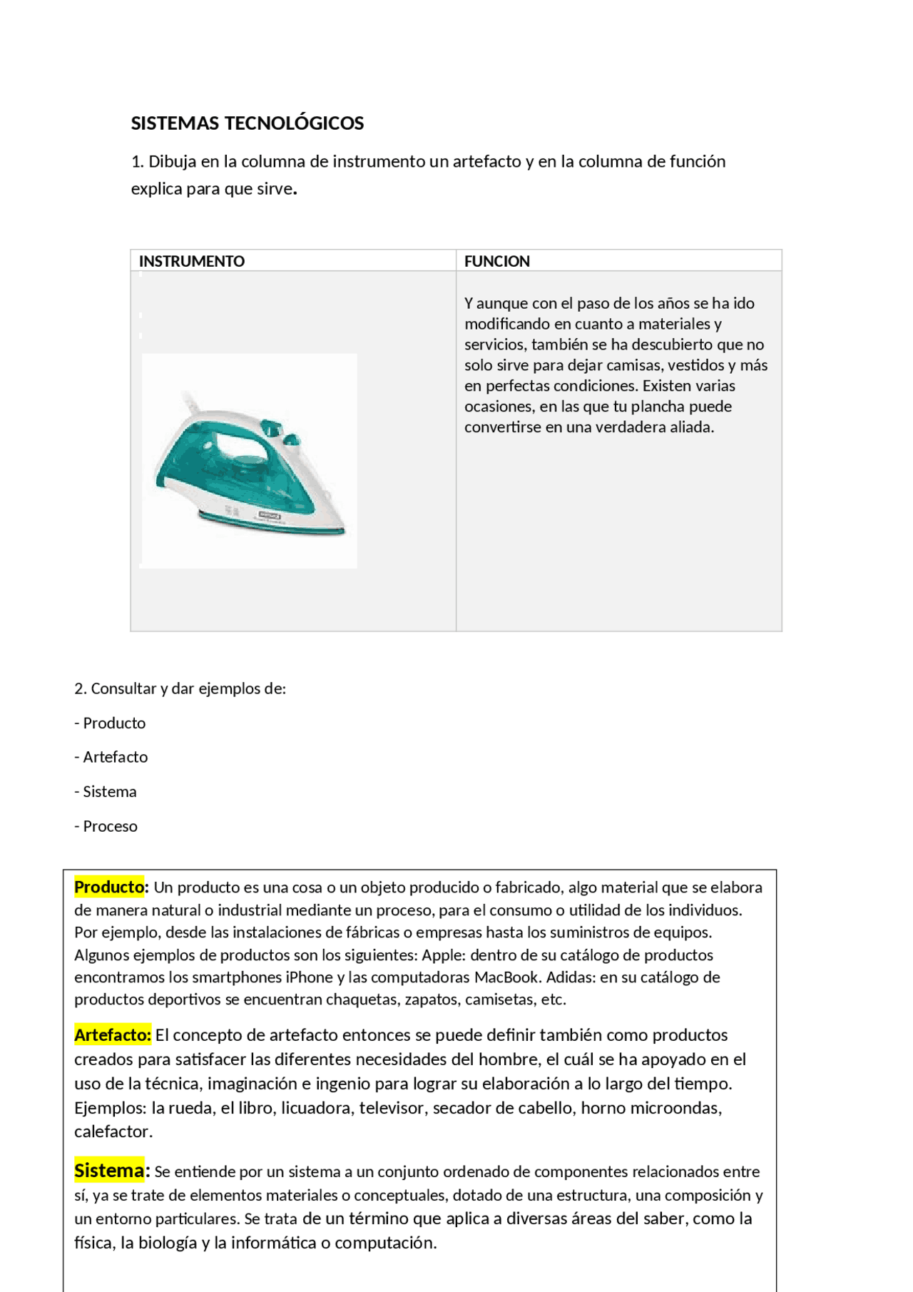 Sistemas Tecnológicos Apuntes De Tecnología Docsity