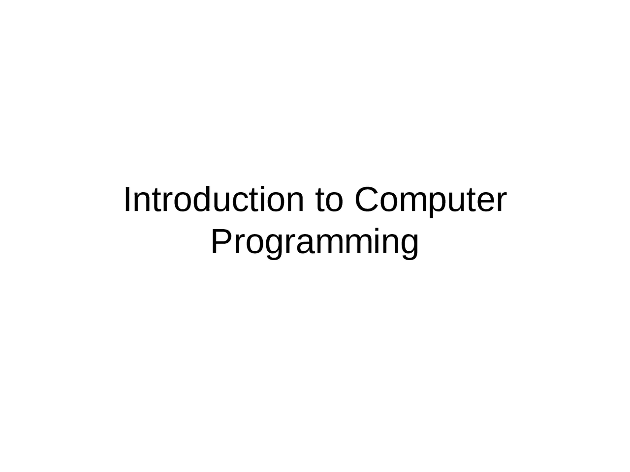 ICT - Notes - intro to computer programing | Lecture notes Information ...