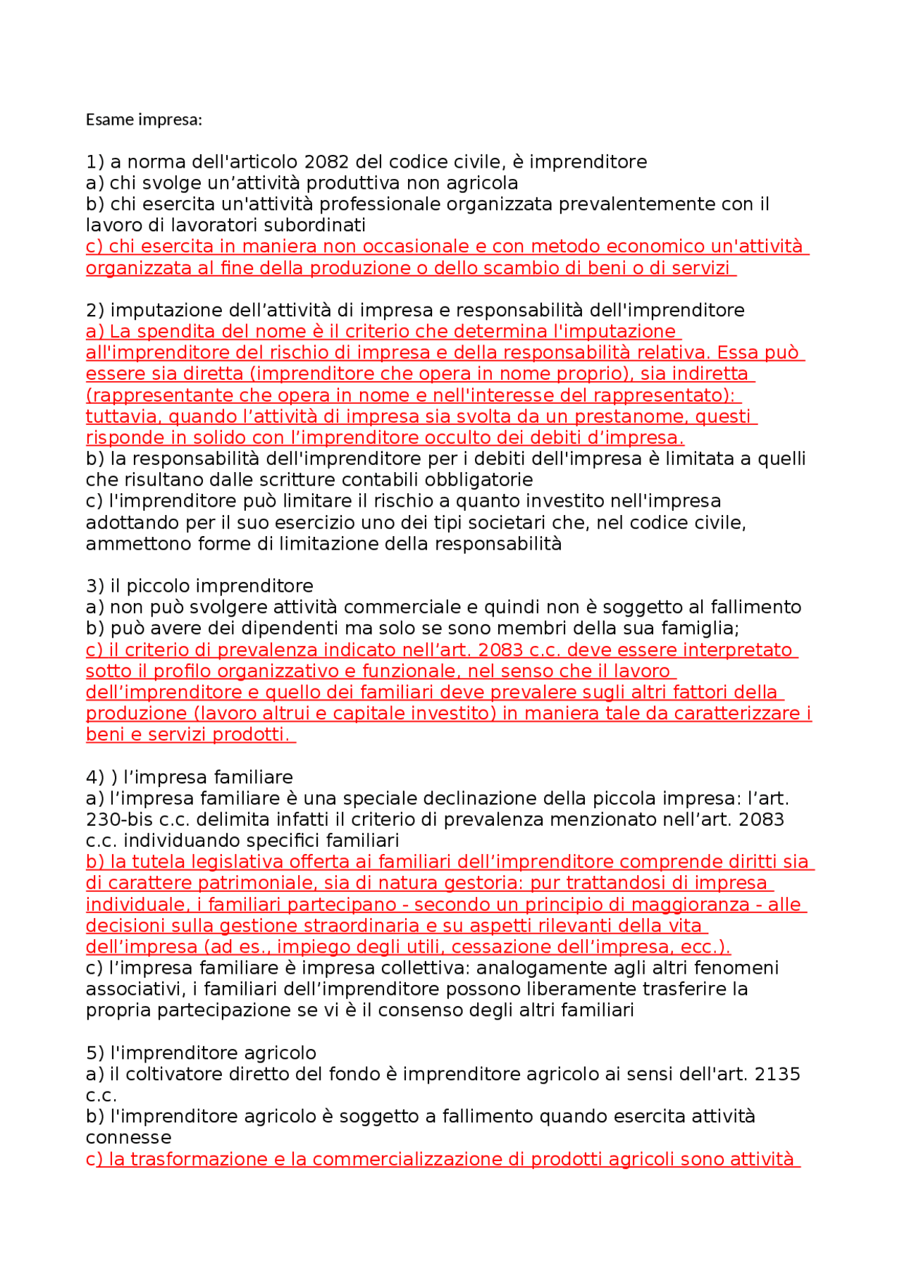 Esercitazione al parziale | Schemi e mappe concettuali di Diritto ...