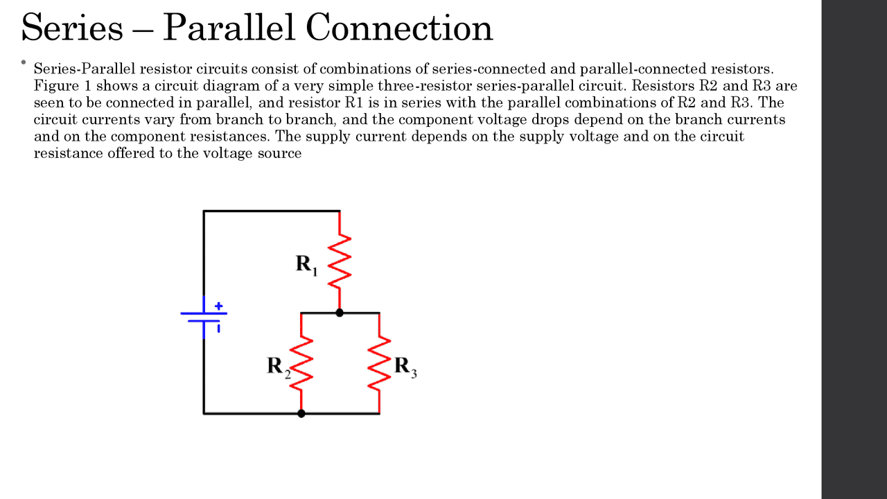 Series-Parallel connections and Motors | Summaries Electrical ...