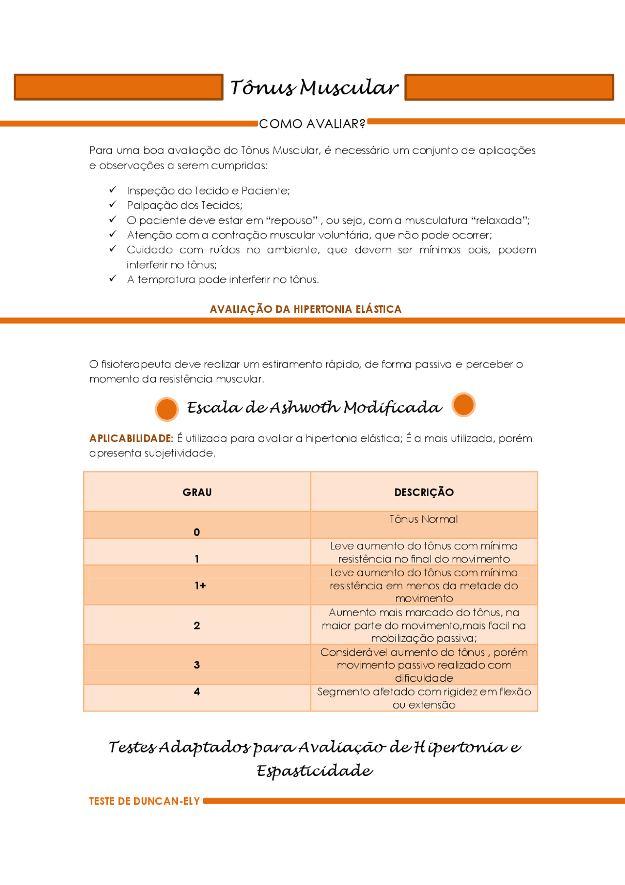 Avaliação do Tônus Muscular em Pacientes Neurológicos que apresentam ...