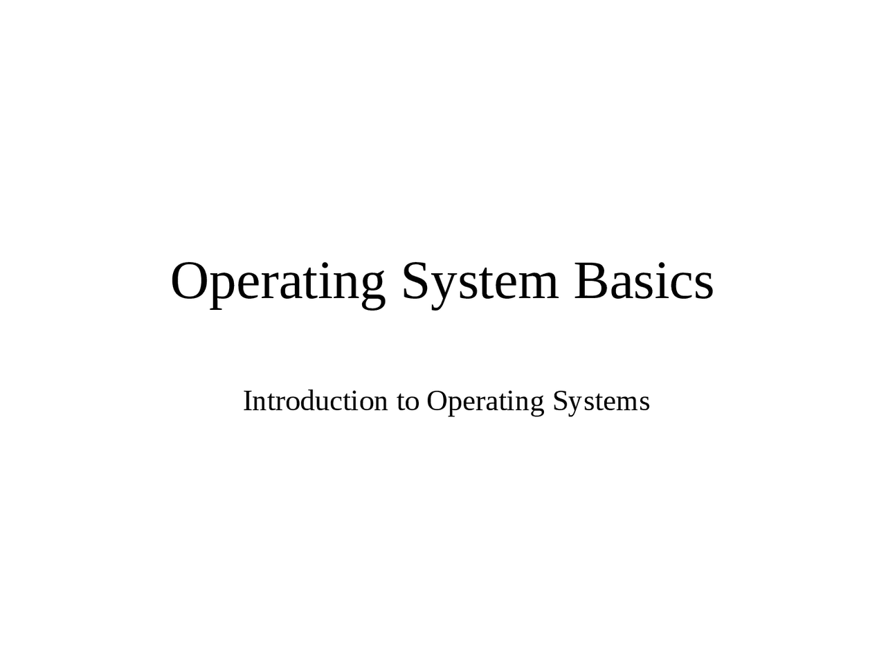 Ict Notes Operating System Lecture Notes Information And