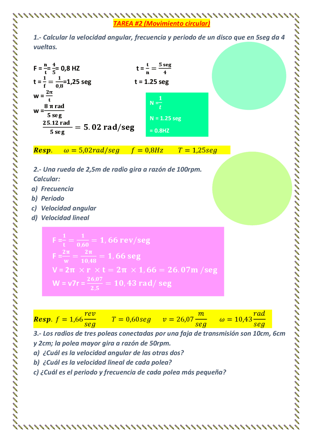 Ejercicios para practicar | Ejercicios de Física | Docsity