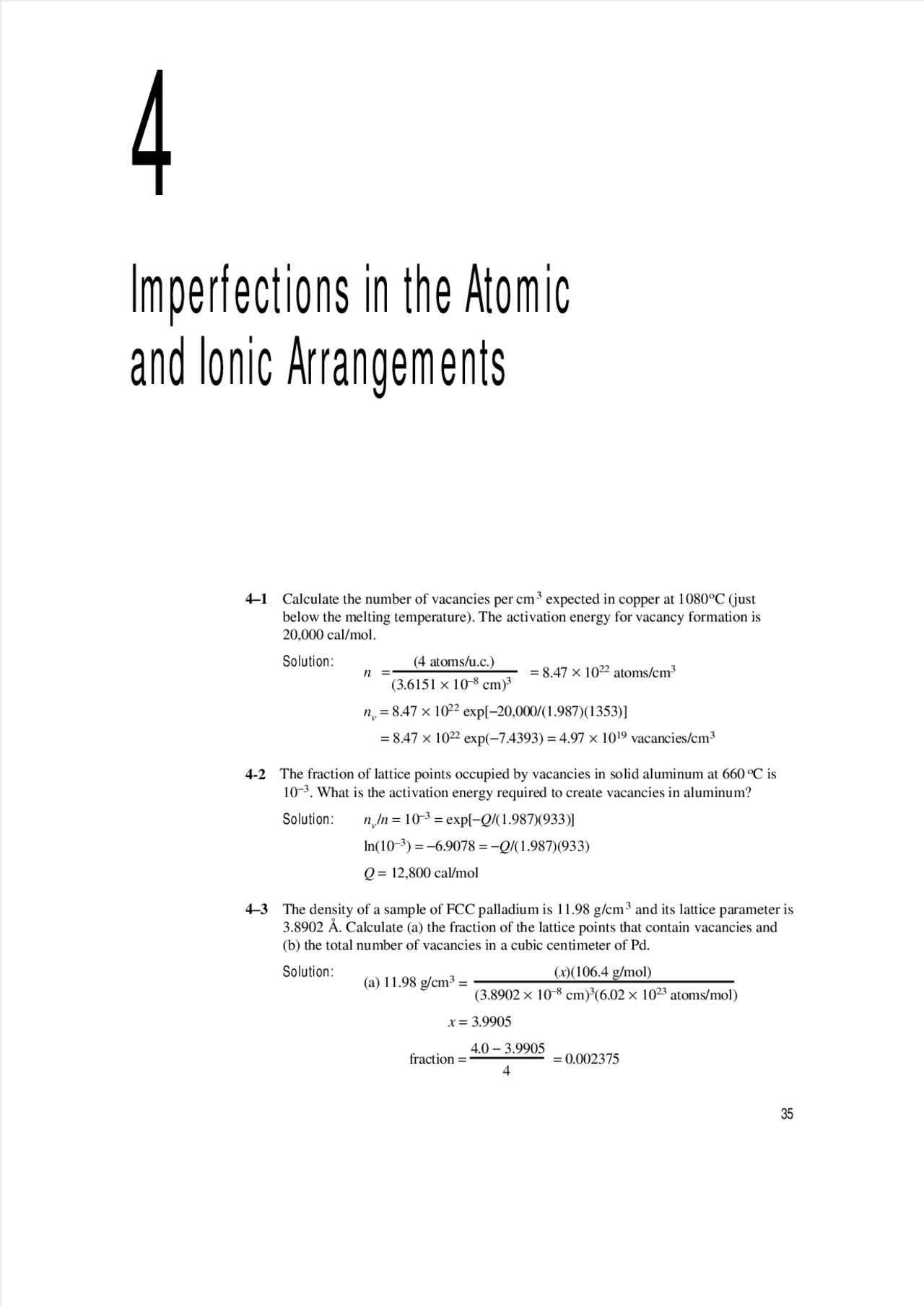 İmperfections In Solid Cheat Sheet Materials Science Docsity