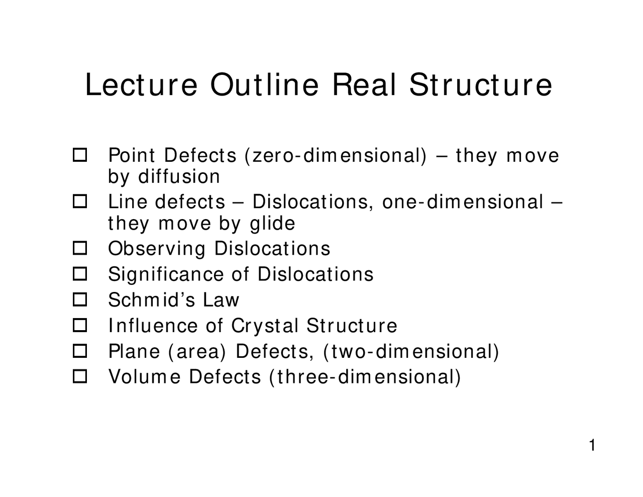 İmperfections In Solid Summaries Materials Science Docsity