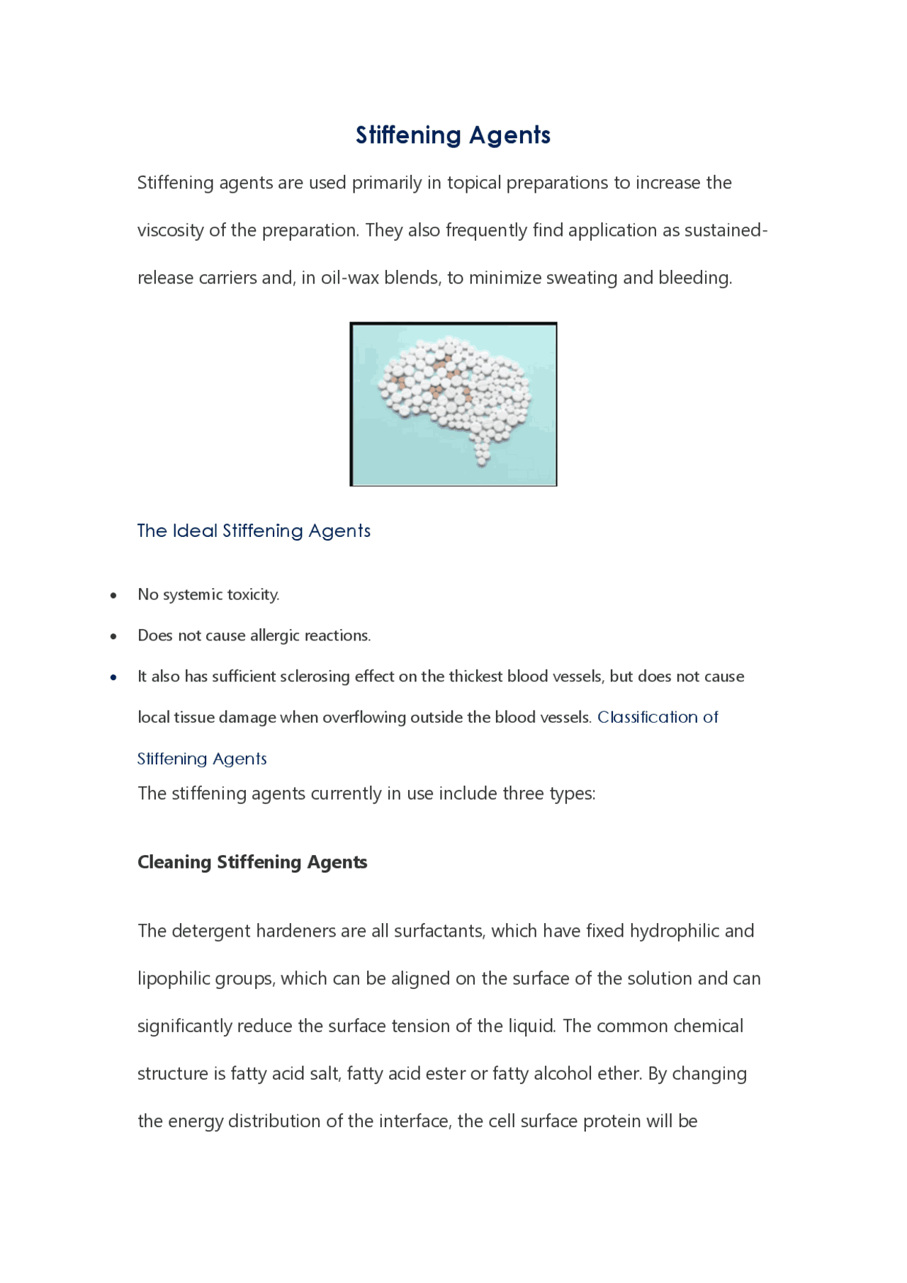 Classification of Stiffening Agents | Study notes Pharmaceutical ...