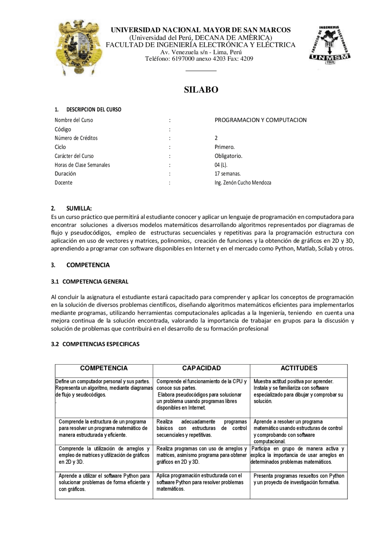 Silabus Programacion 2020 Monografías Ensayos De Programación Java