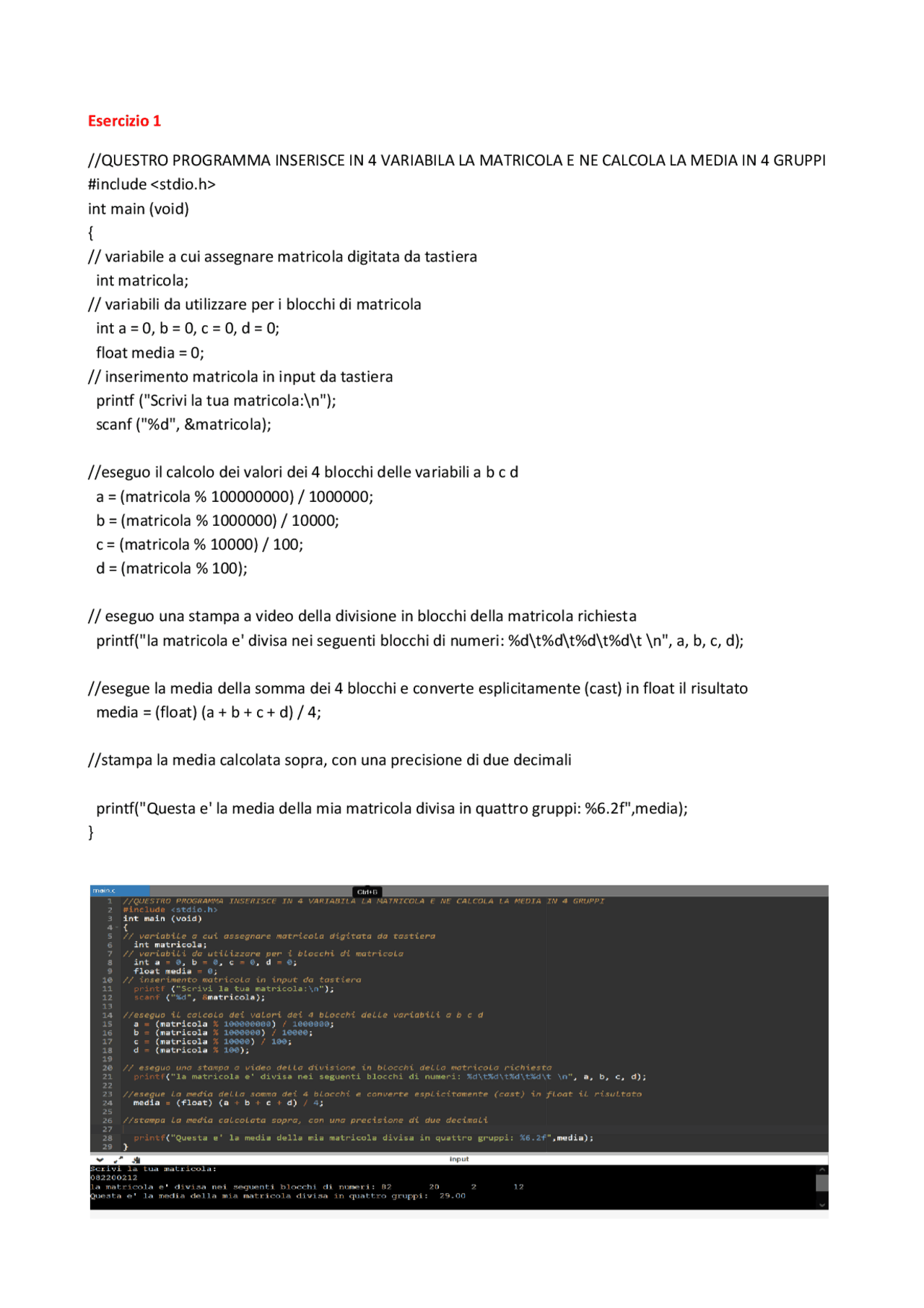 Elaborato in C contenete i 3 esercizi richiesti anno acc. 2022/2023 ...