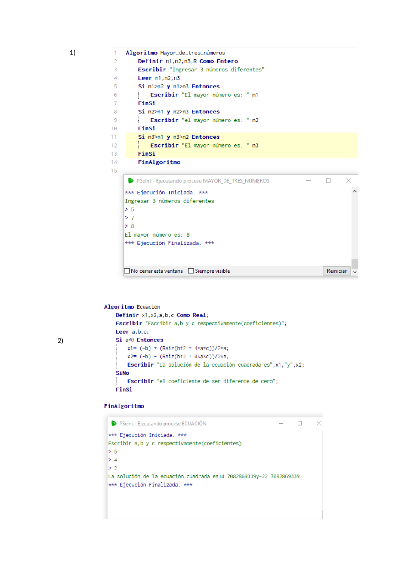 Este documento se basa en la resolucion de problemas del curso de Principio de algoritmos ...