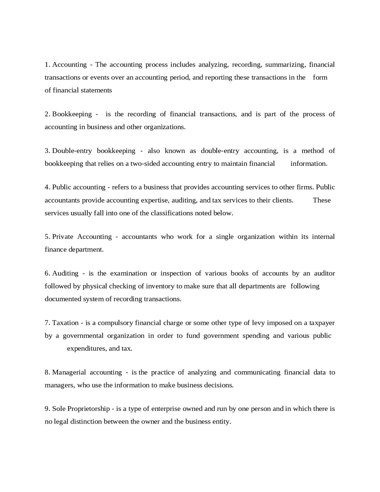 Random Words In Accounting Schemes And Mind Maps Accounting Docsity