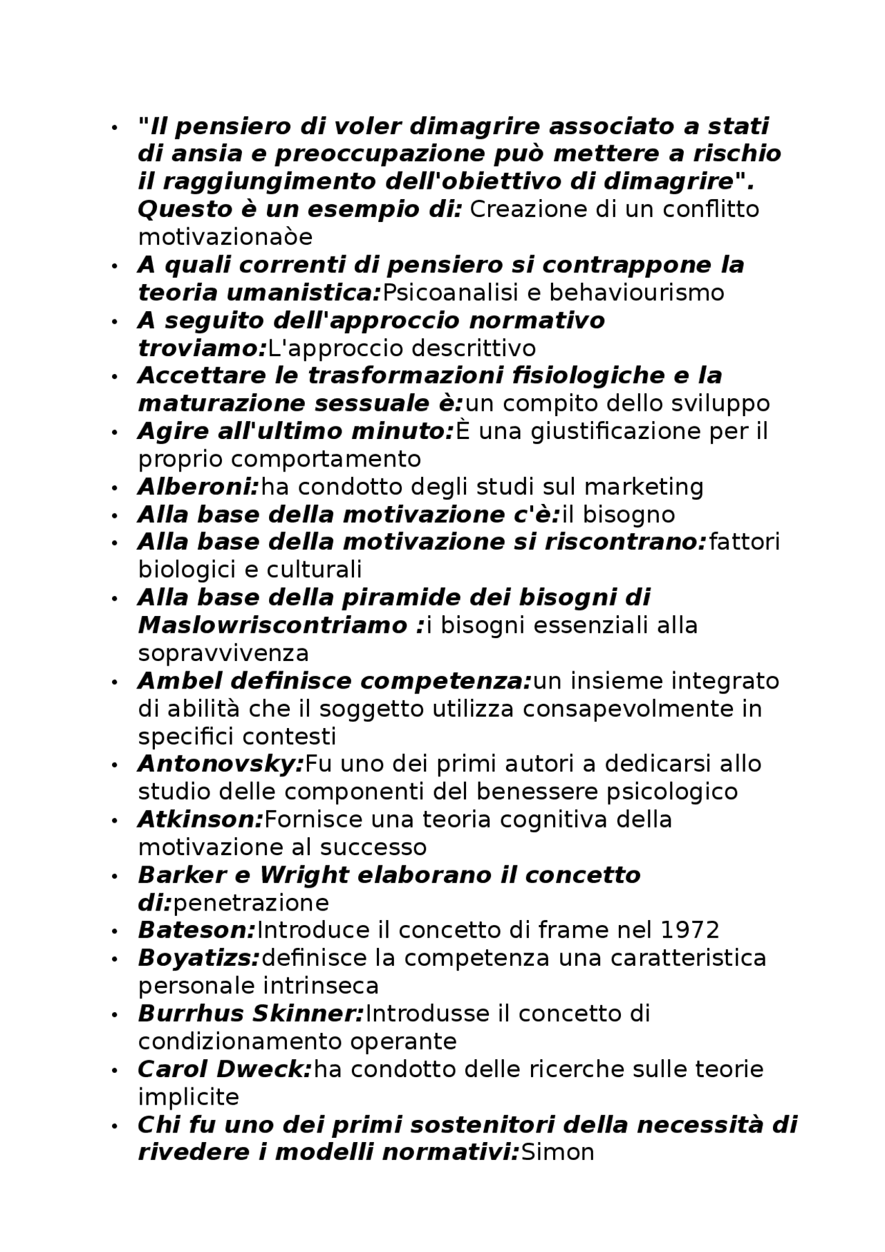PSICOLOGIA DEI PROCESSI MOTIVAZIONALI E DECISIONALI L-24 2023 | Panieri di Psicologia Dei ...