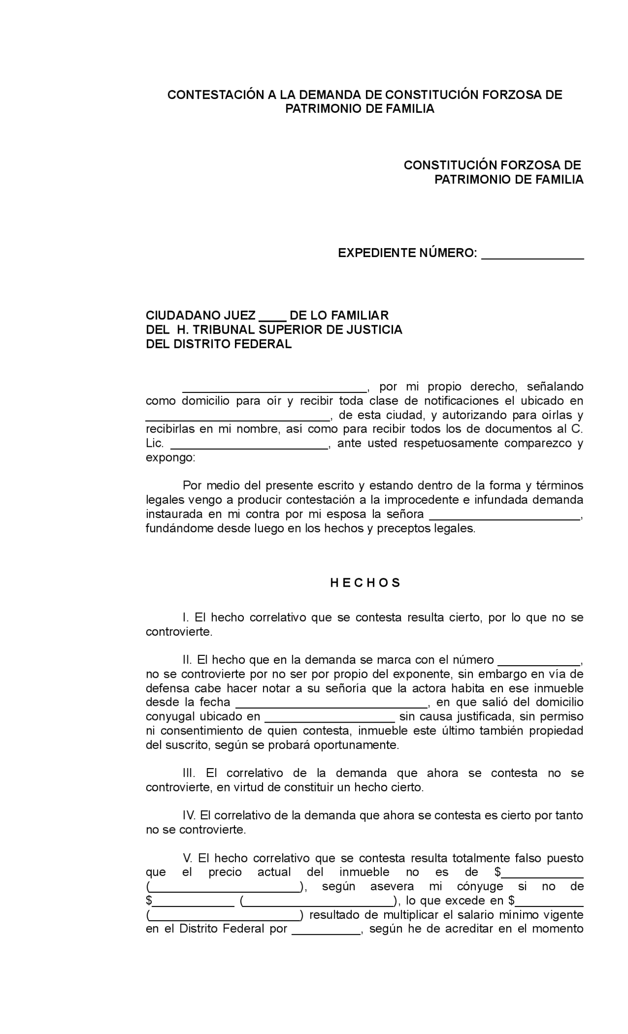 Contestación de la demanda | Apuntes de Derecho Civil | Docsity