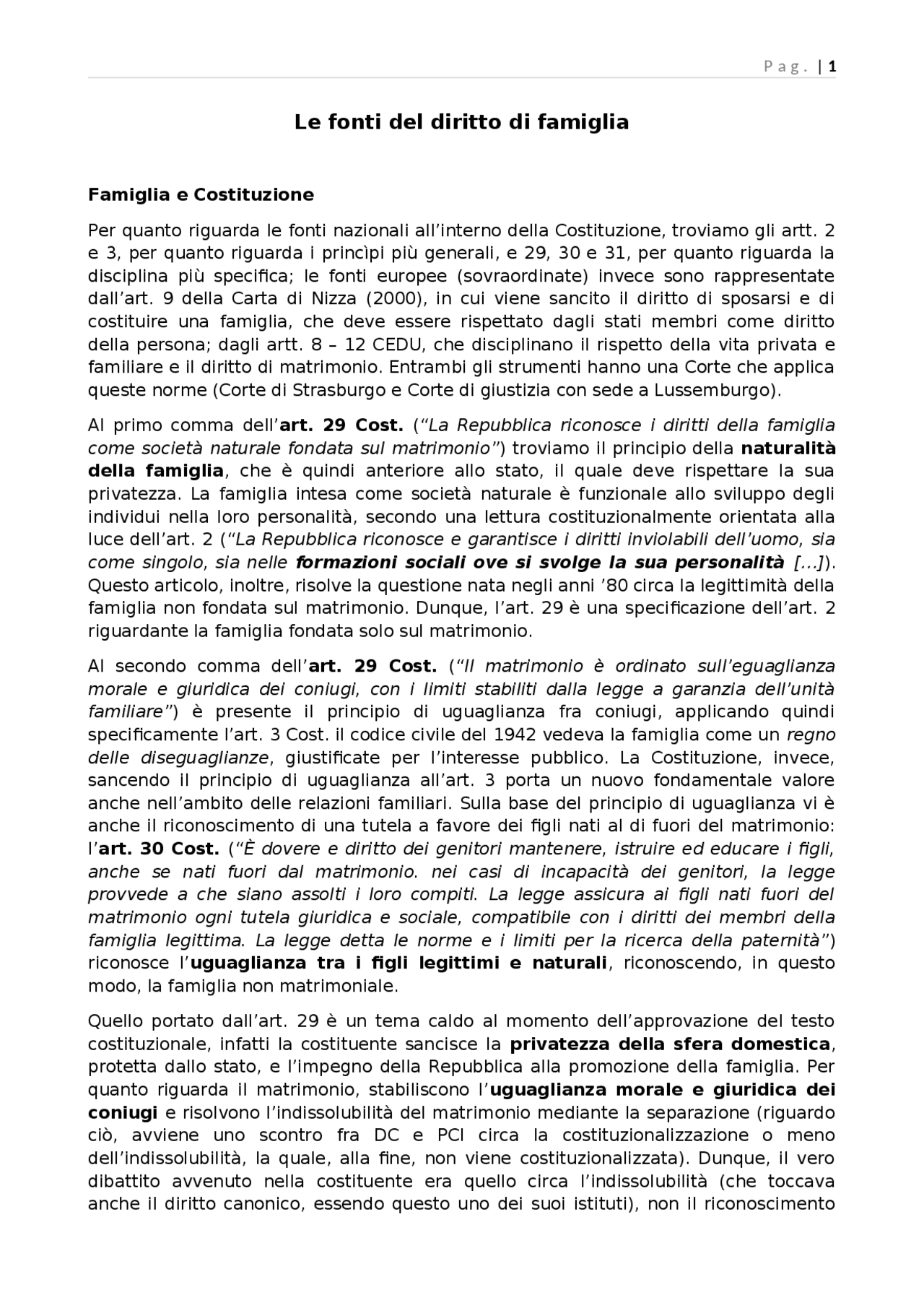 Appunti Di Diritto Civile Diritto Di Famiglia Appunti Di Diritto