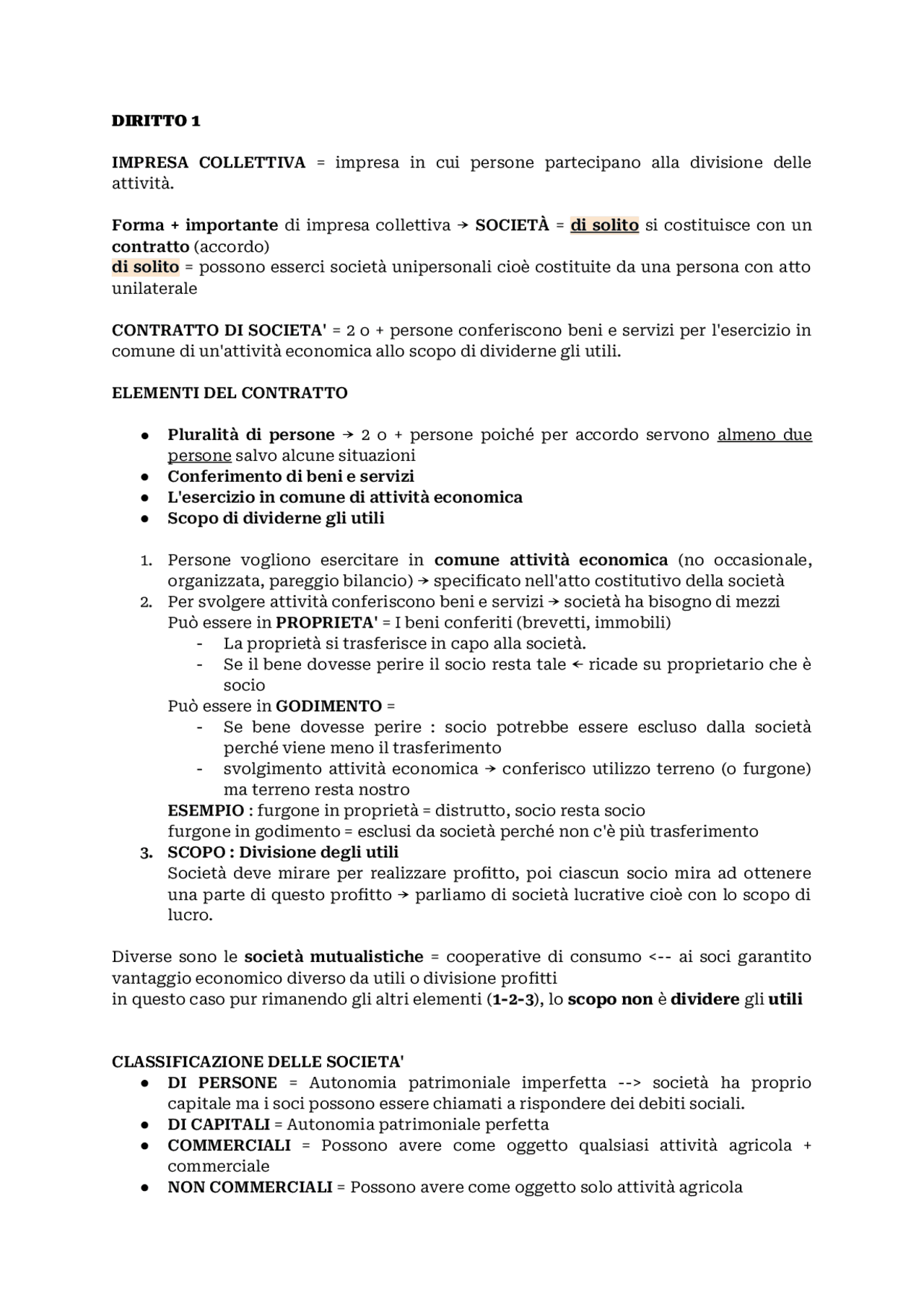 Società Di Persone Ss Sas Snc Schemi E Mappe Concettuali Di