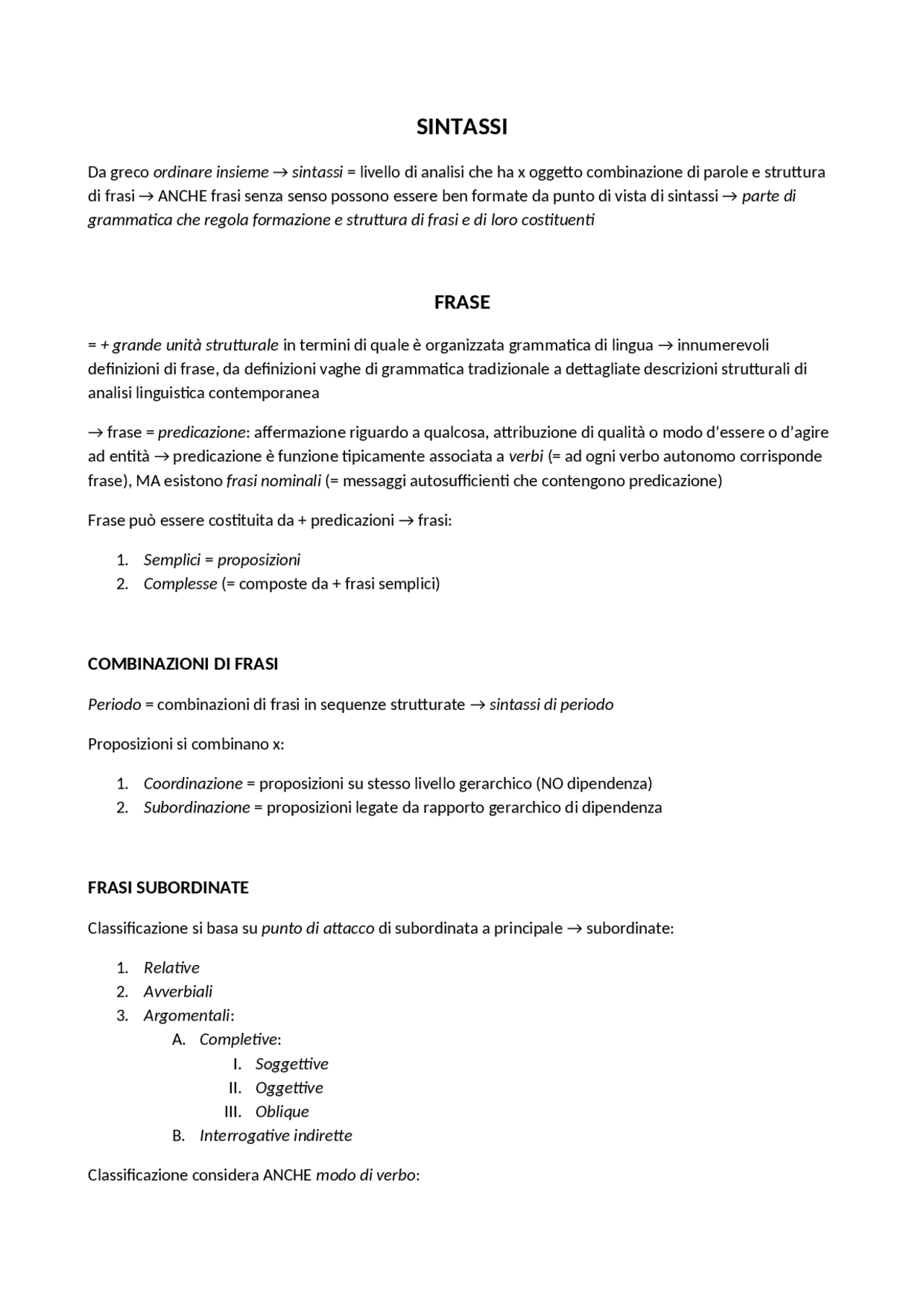 Linguistica Di Base Sintassi Schemi E Mappe Concettuali Di