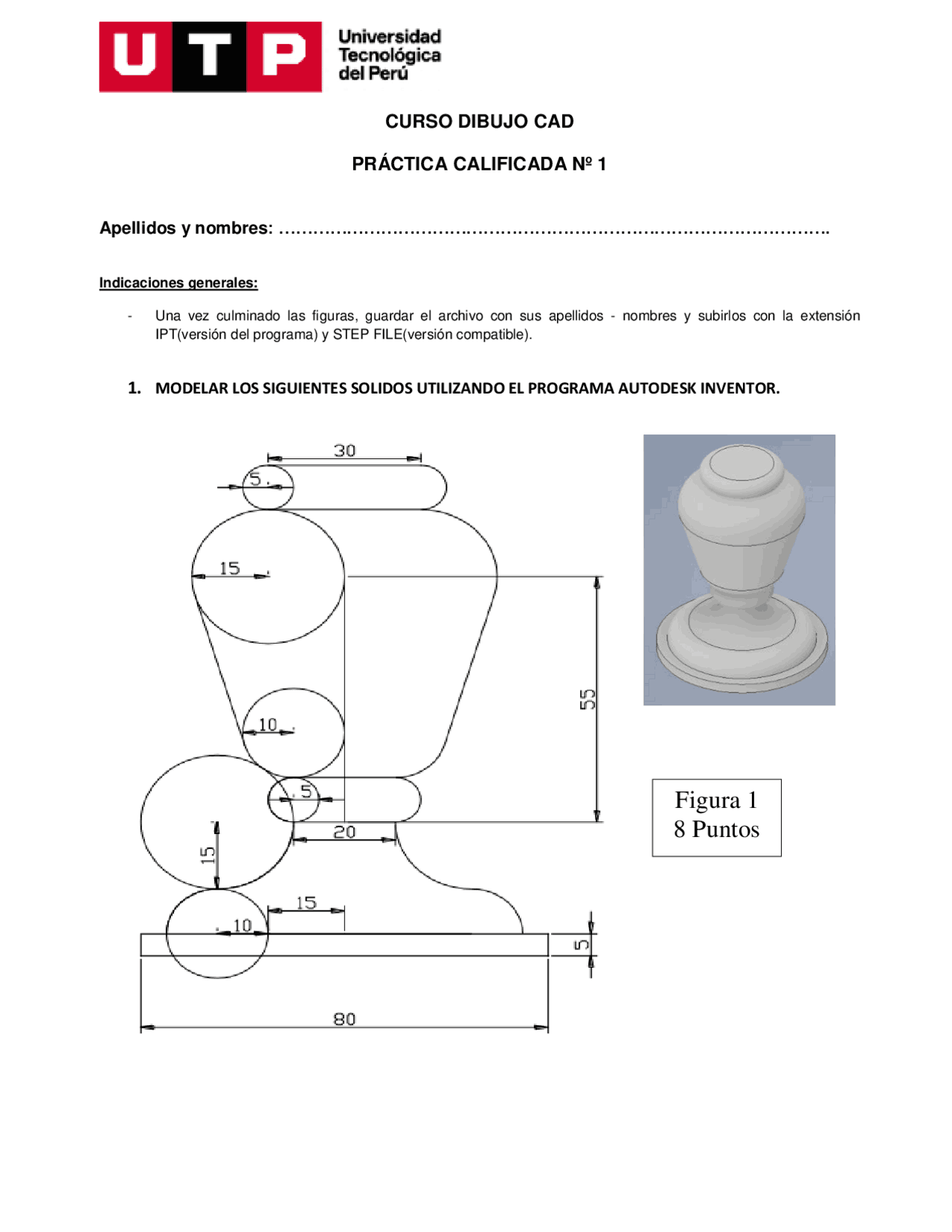 Examen De Dibujo De Inventor Exámenes De Dibujo Técnico Docsity