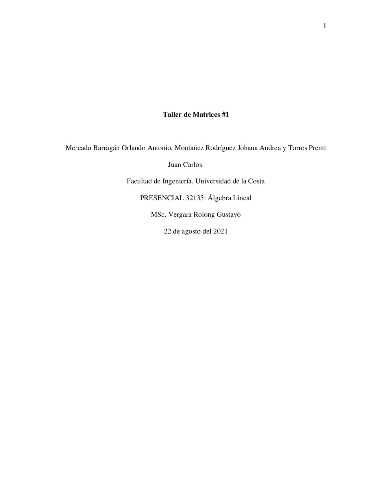 Matrices Ejercicios Resueltos Exercises Of Linear Algebra Docsity