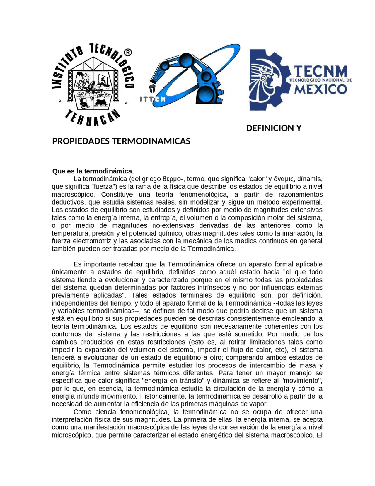 Unidad 1 Termodinámica Apuntes De Termodinámica Docsity