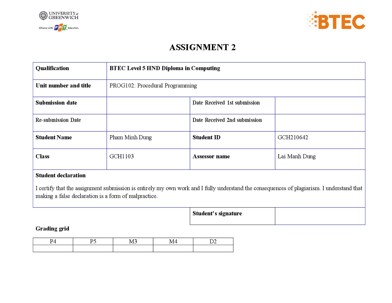 Assignment 2 of prog102 | Study Guides, Projects, Research Computer Vision | Docsity