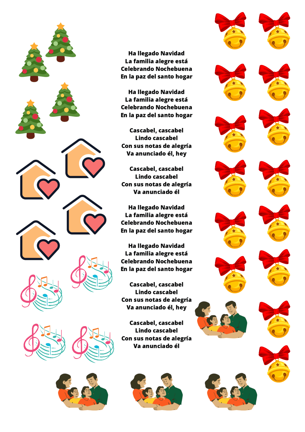 Canción navideña "cascabel, lindo cascabel" | Apuntes de Arte | Docsity