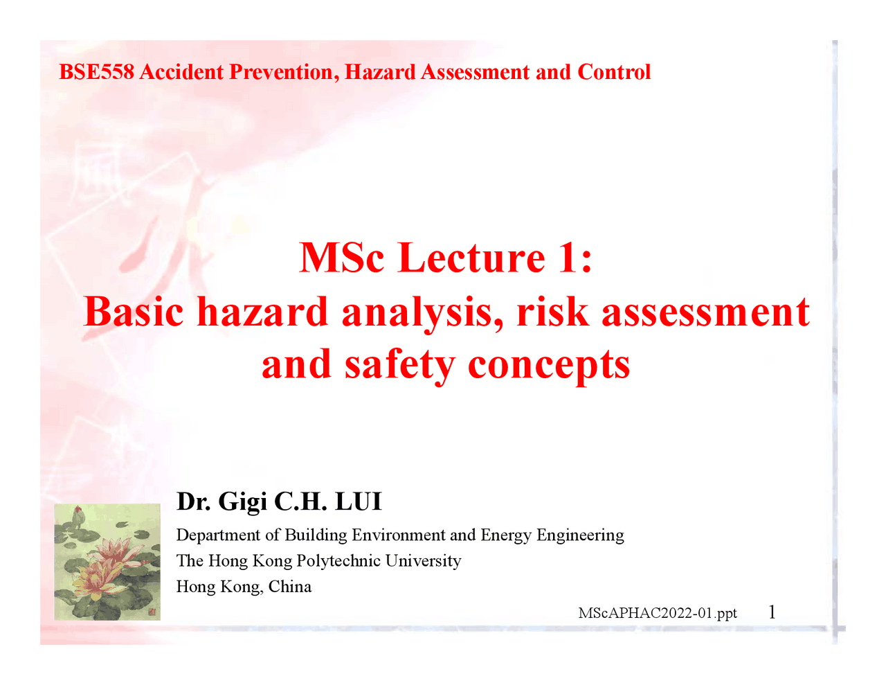 Basic hazard analysis, risk assessment and safety concepts | Lecture ...
