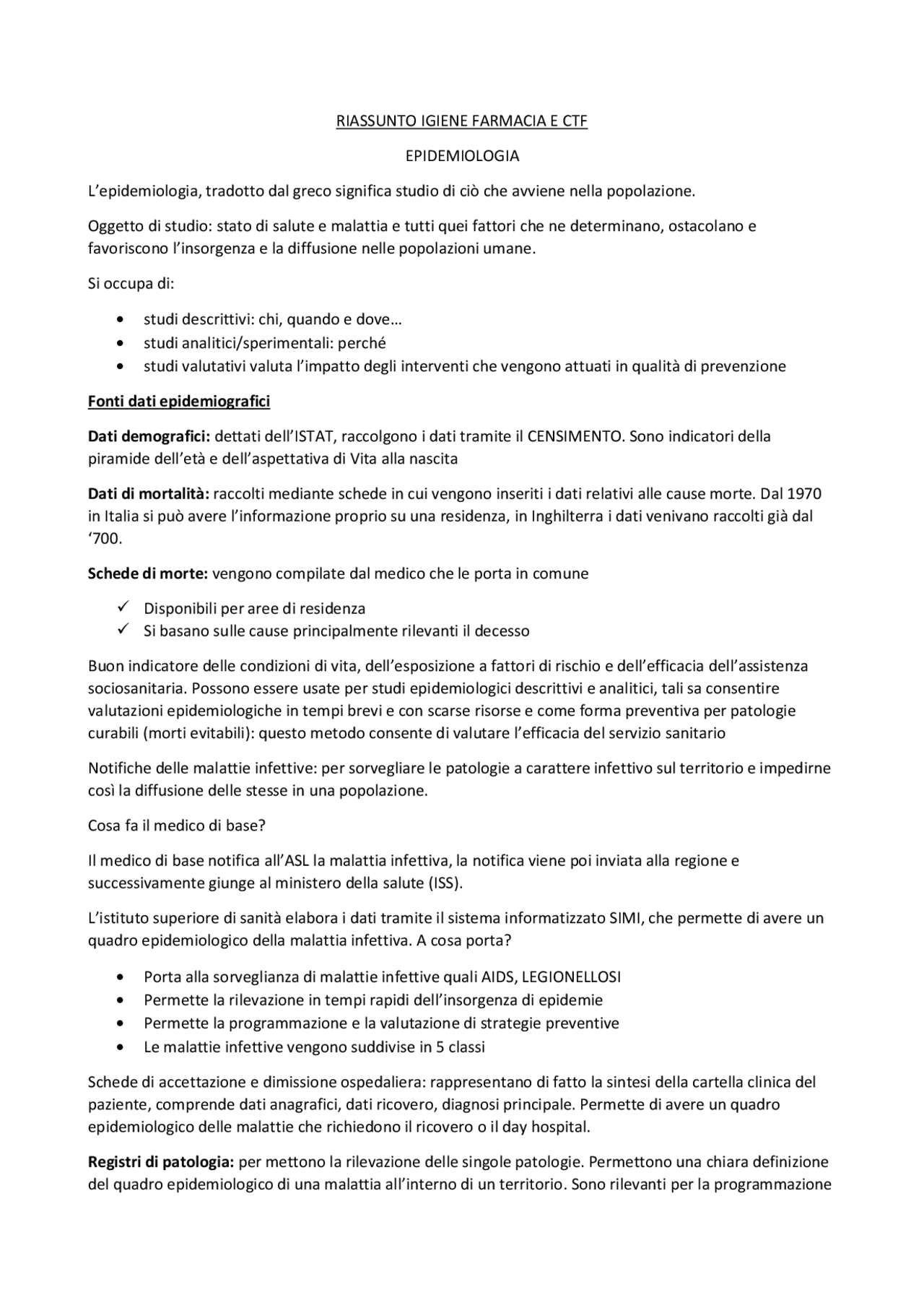 Igiene Farmacia E Ctf Appunti Di Microbiologia Docsity