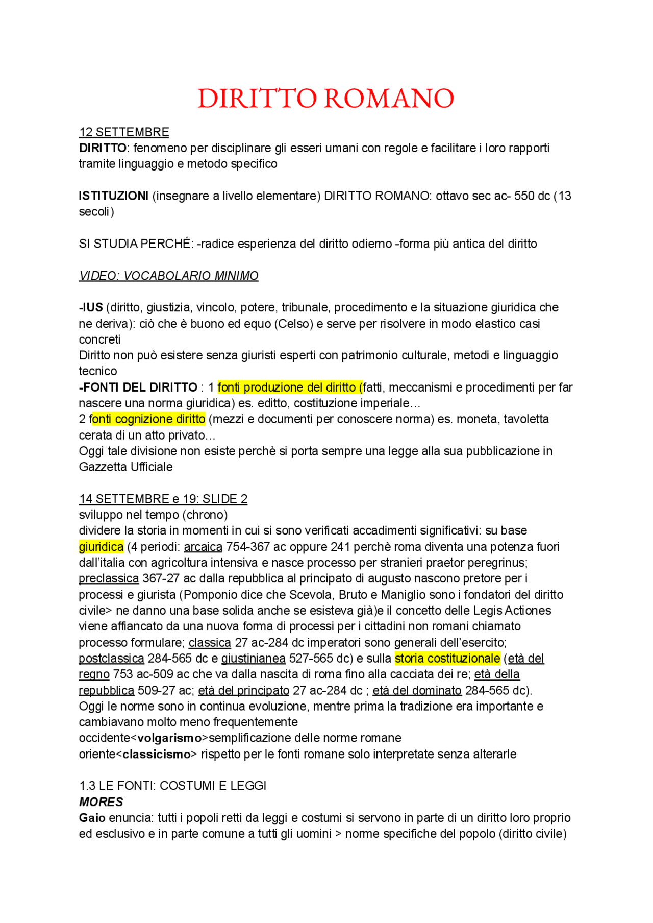 Riassunto di diritto romano | Sintesi del corso di Istituzioni di ...