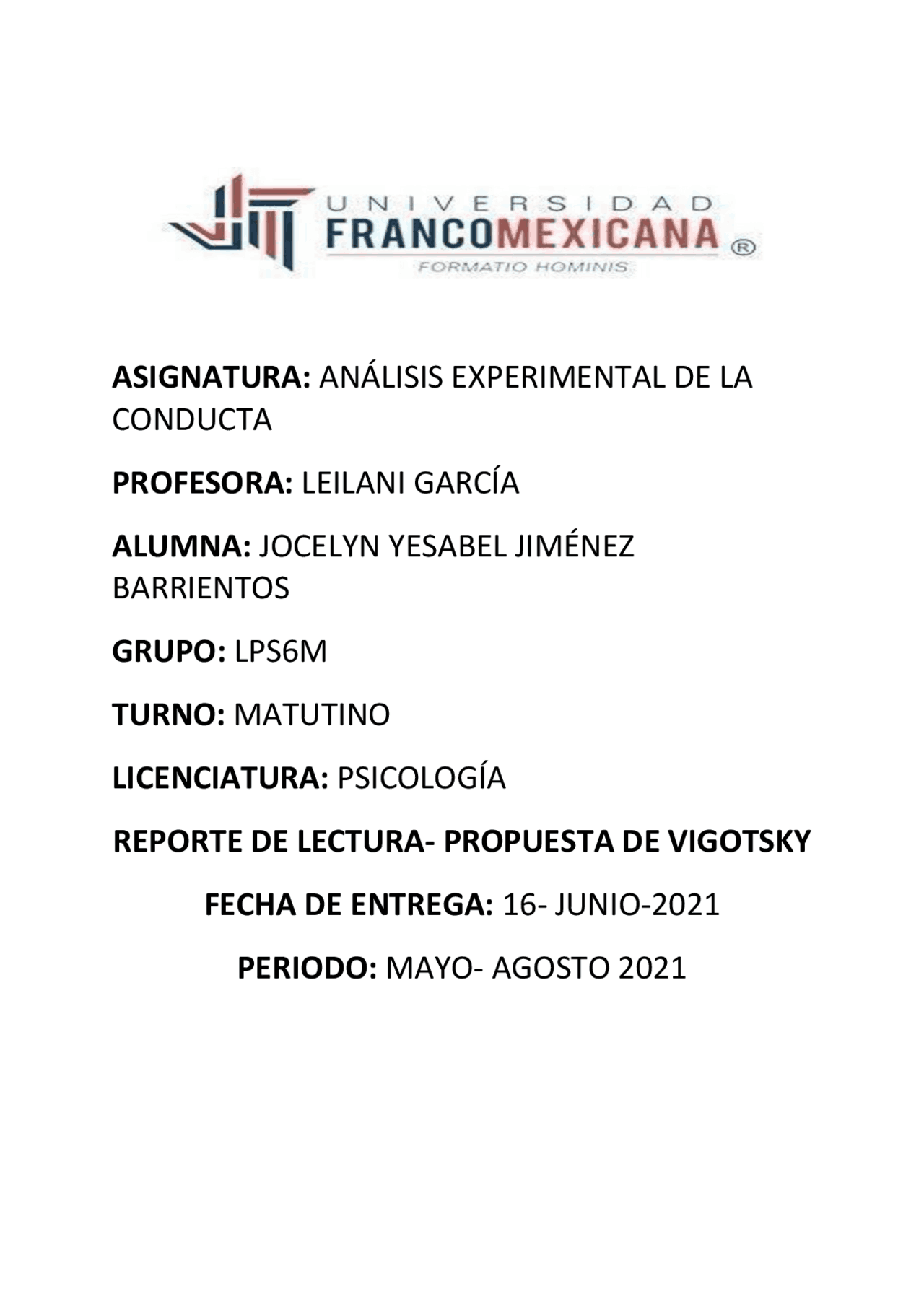 Propuesta Vygotsky Xd Resúmenes De Psicometría Docsity