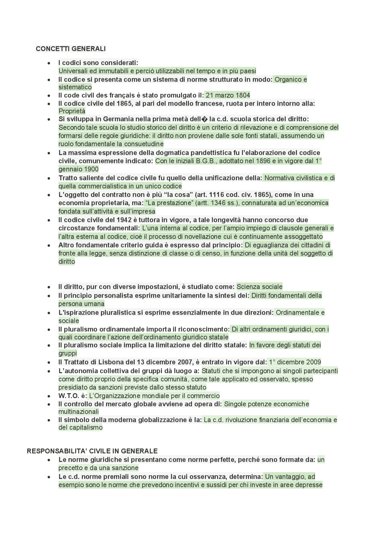 Risposte Test Fine Lezione Panieri Di Diritto Civile Docsity